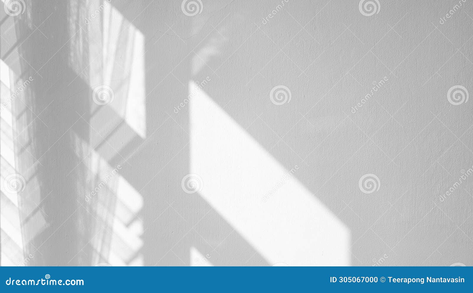 Light Shining through Window and Curtain To the White Concrete Wall ...