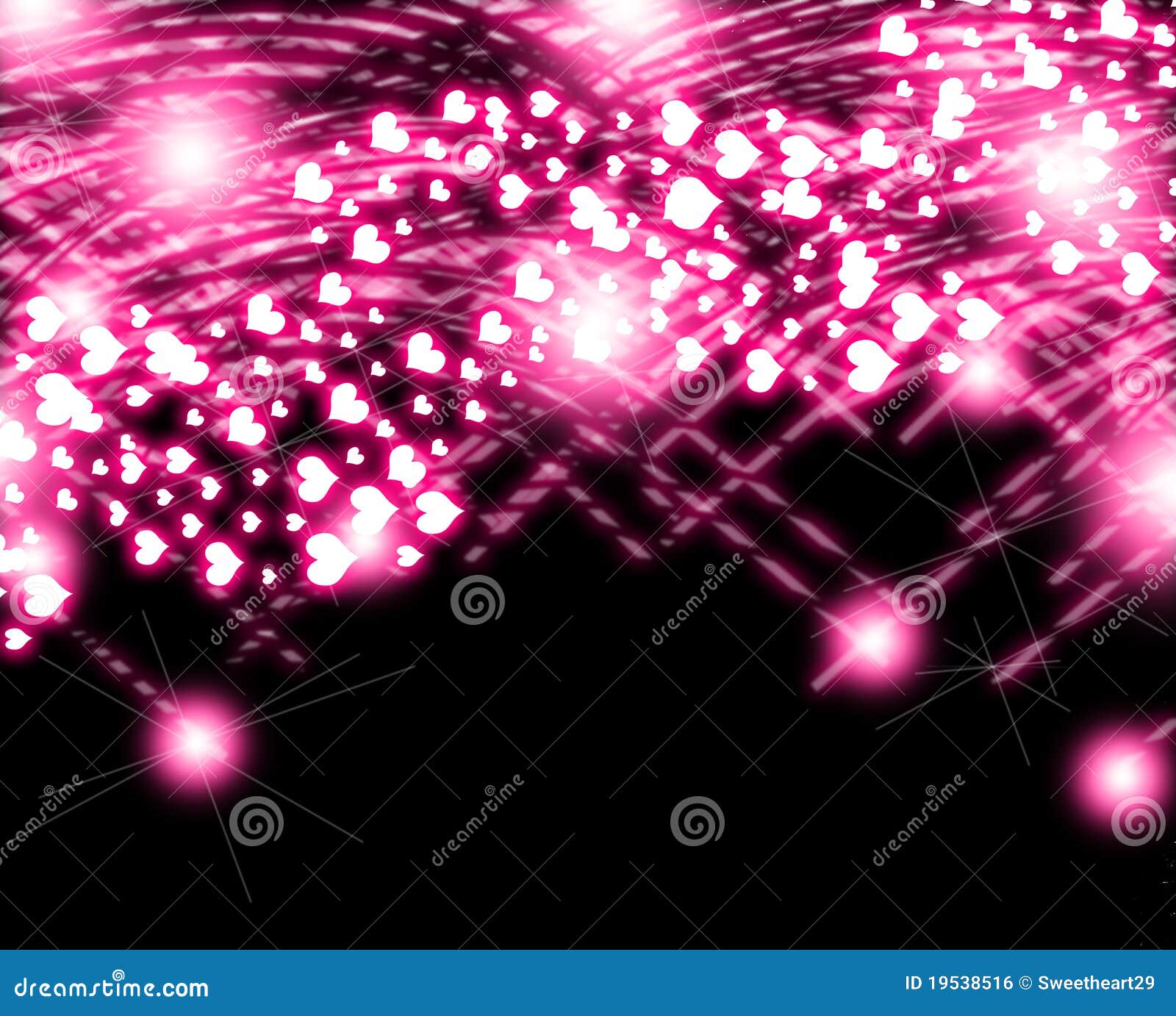 Pink Heart Glow Valentine stock illustration. Illustration of ...