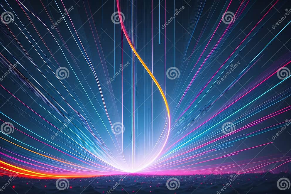 A Light Show with a Blue Background and the Word Light on it Stock ...