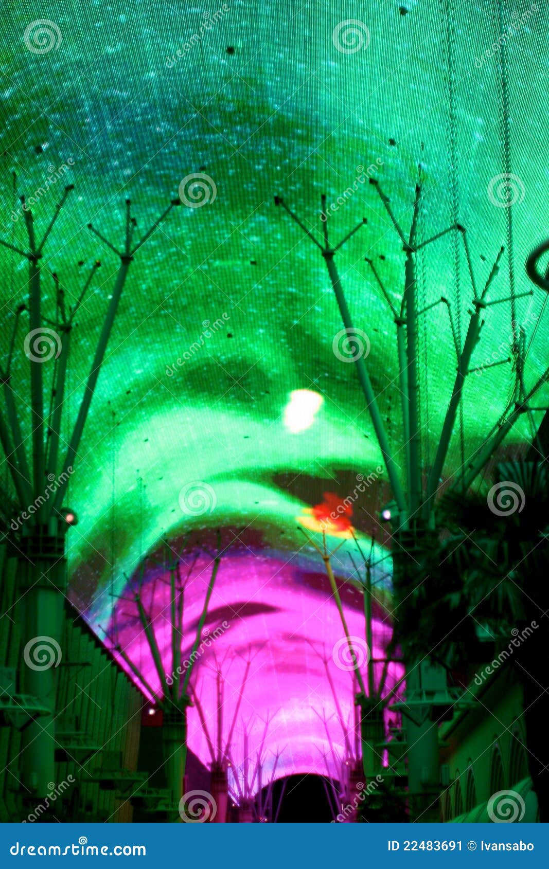 Light Show on Fremont Street Editorial Photo - Image of huge, queens ...