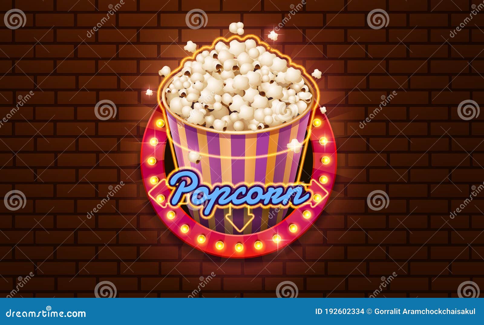 With Sign Popcorn Vending Machine Cartoon Isolated Mascot Vector ...