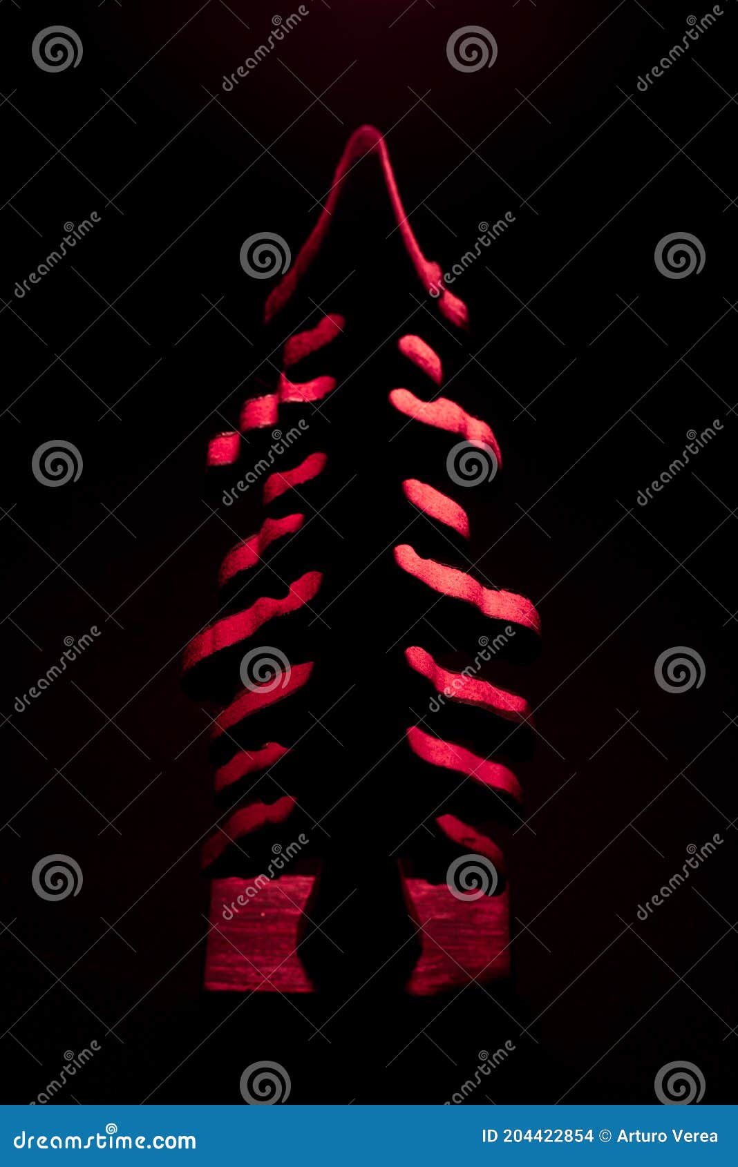 Light Silhouette of a Christmas Tree Holidays Stock Photo - Image of ...