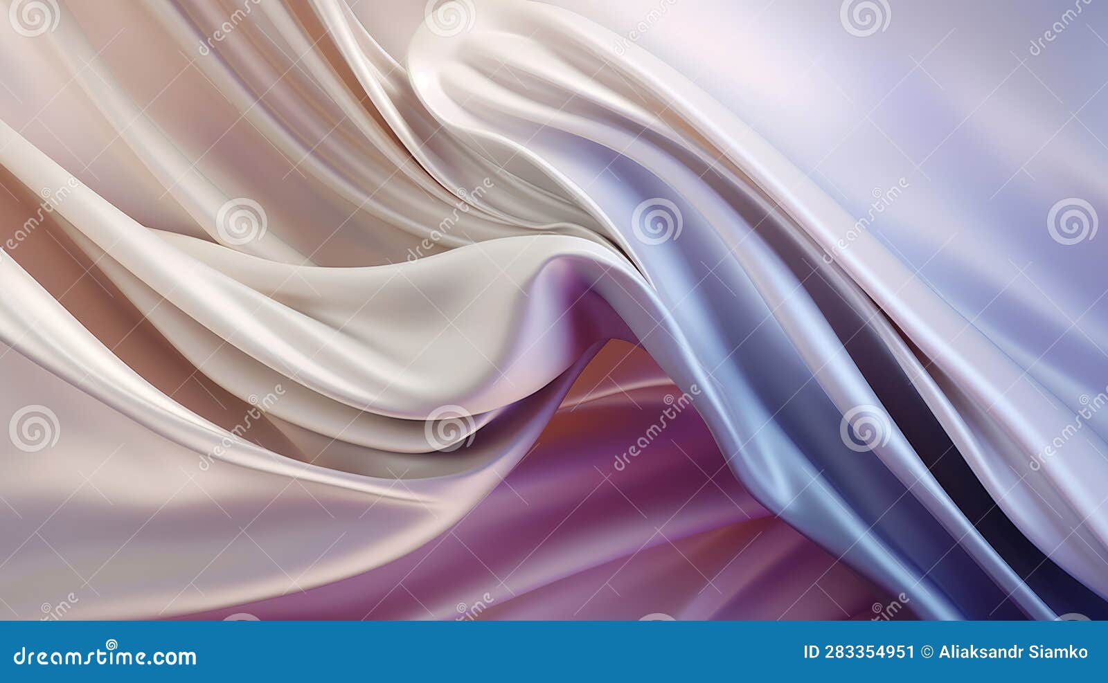 Light Silk Waves - Generative Ai Stock Illustration - Illustration of ...