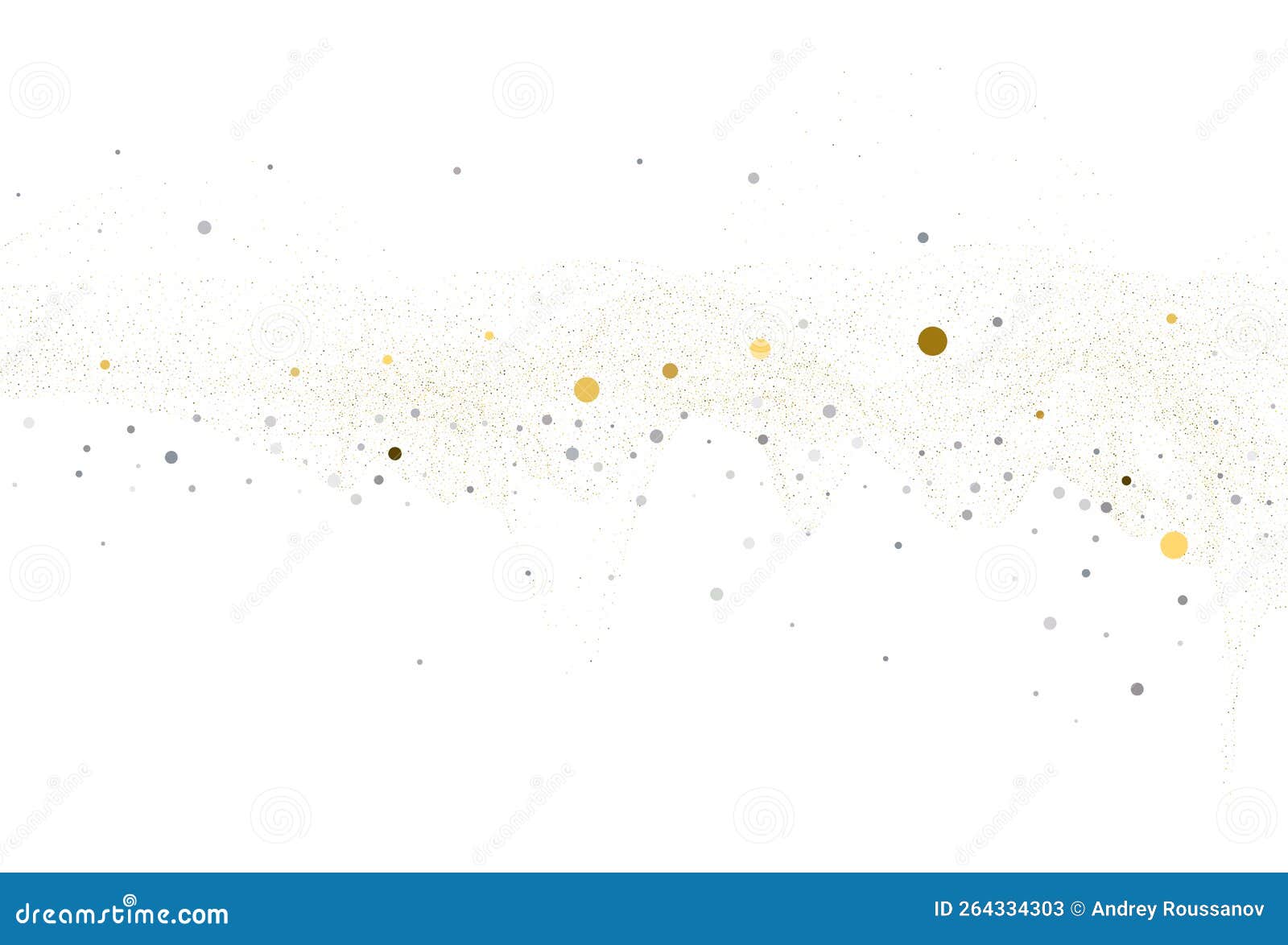 Light Silver Gold Glitter Confetti Light Background Stock Vector