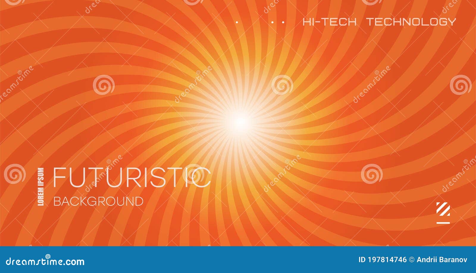Light Simple Orange Gradient. Abstract Background with Spiral Rays ...