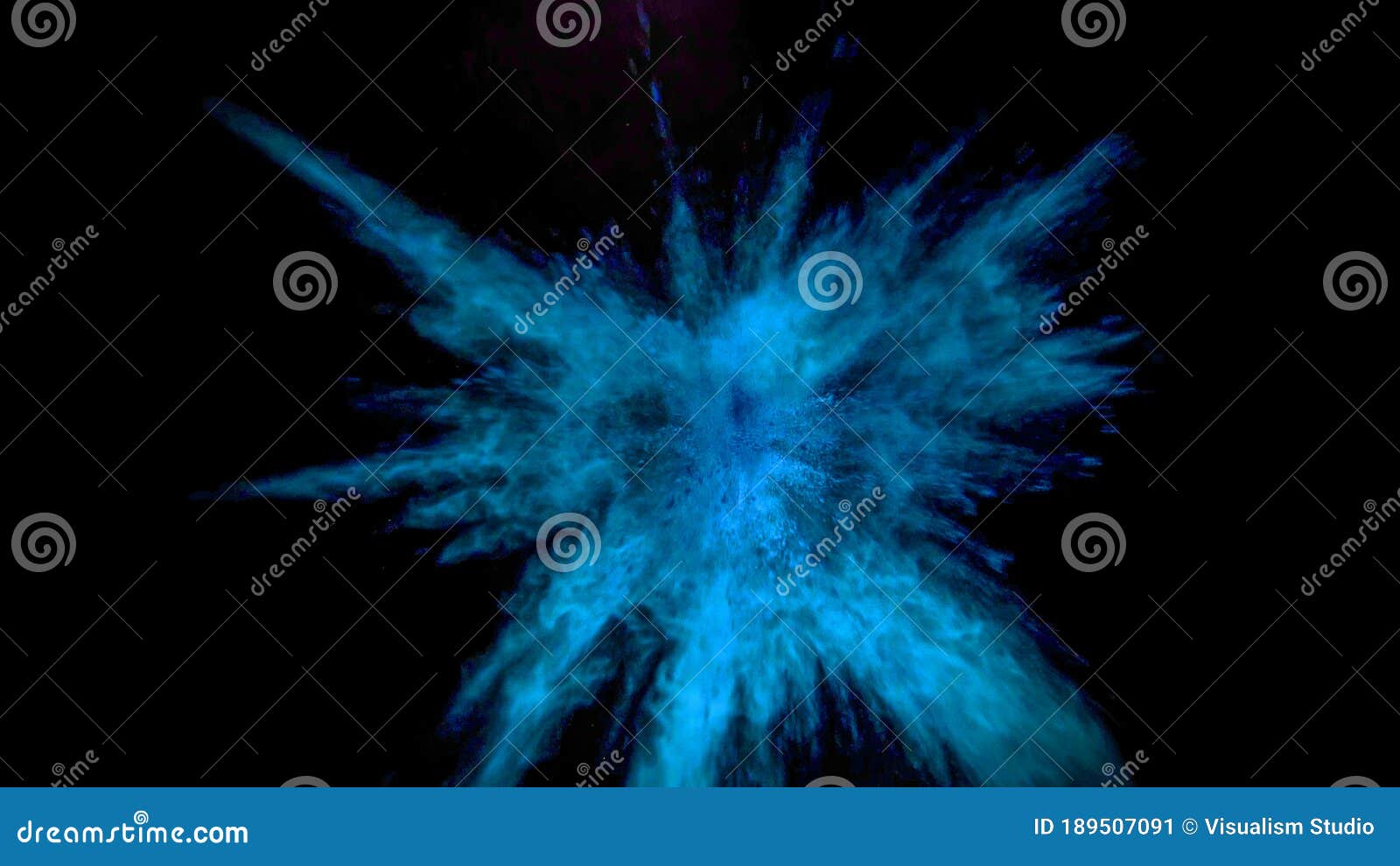 Explosion Of Colored Powder, Isolated On Black Background. Power And ...