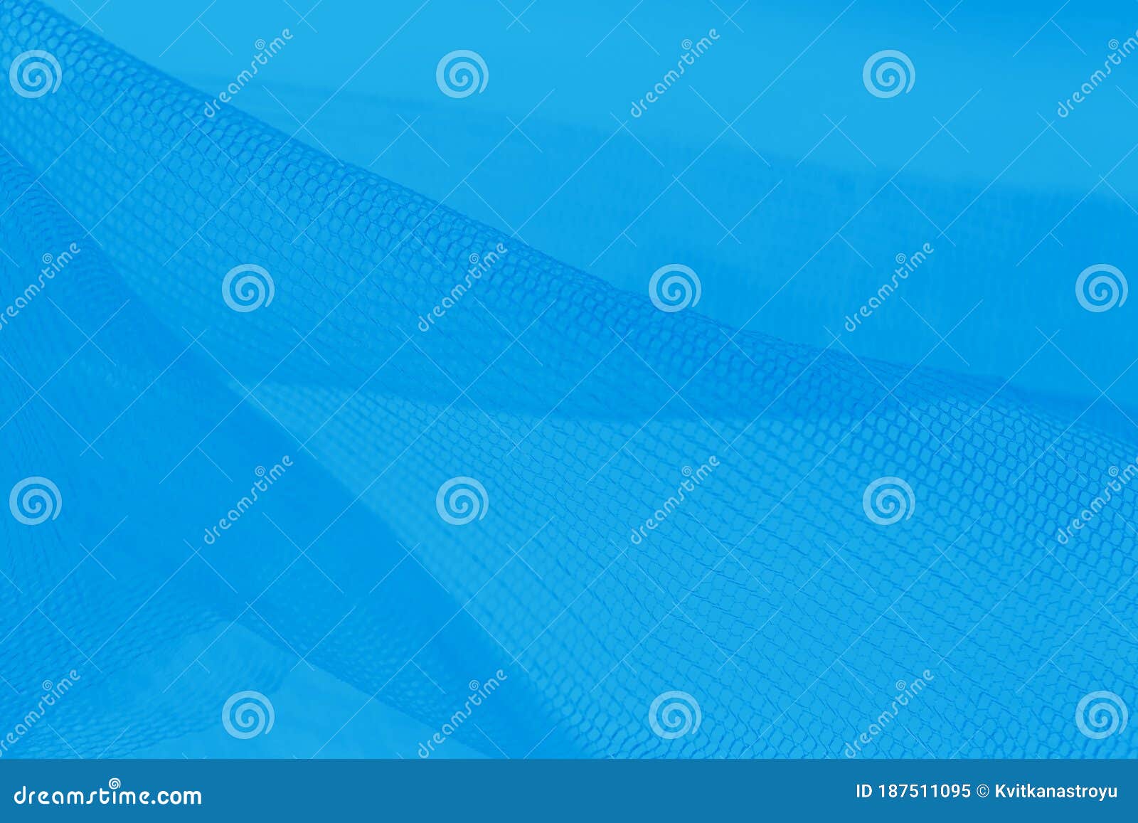 Light Small Mesh Fabric on Blue Background Stock Image - Image of ...