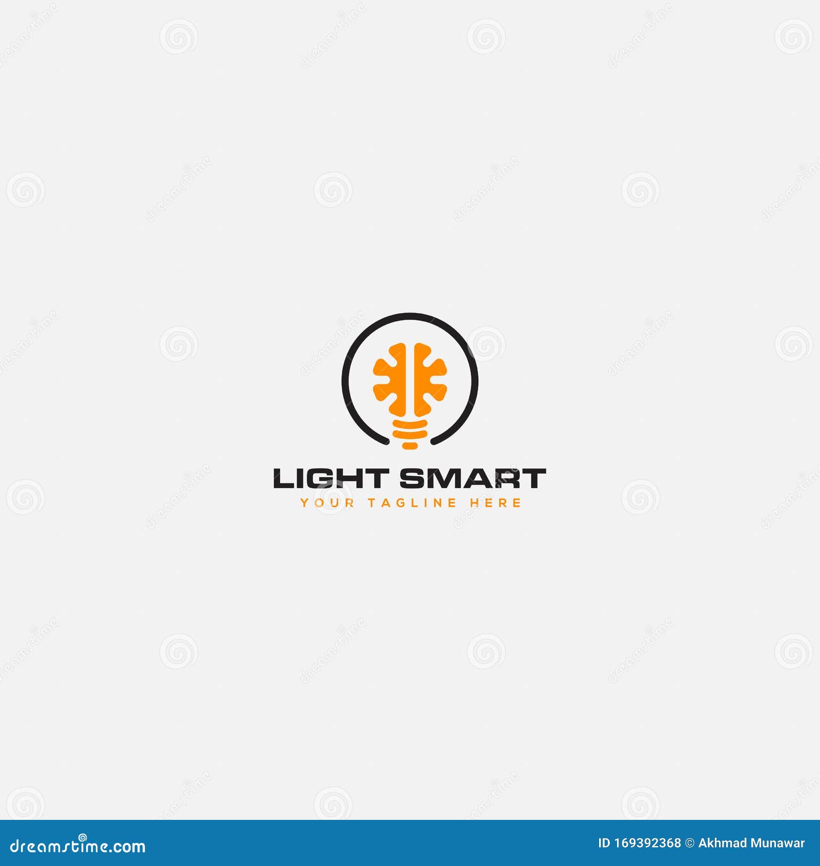 Light Smart Brain Logo Design Stock Vector - Illustration of student ...