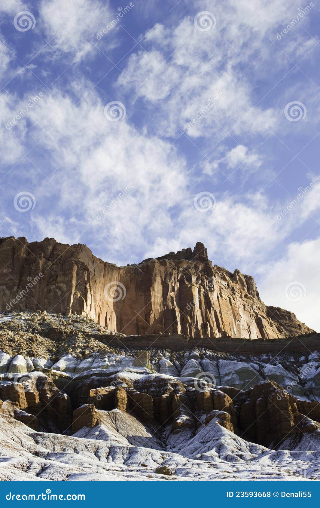Light Snowfall on Fluted Hills Stock Photo - Image of snow, scenic ...