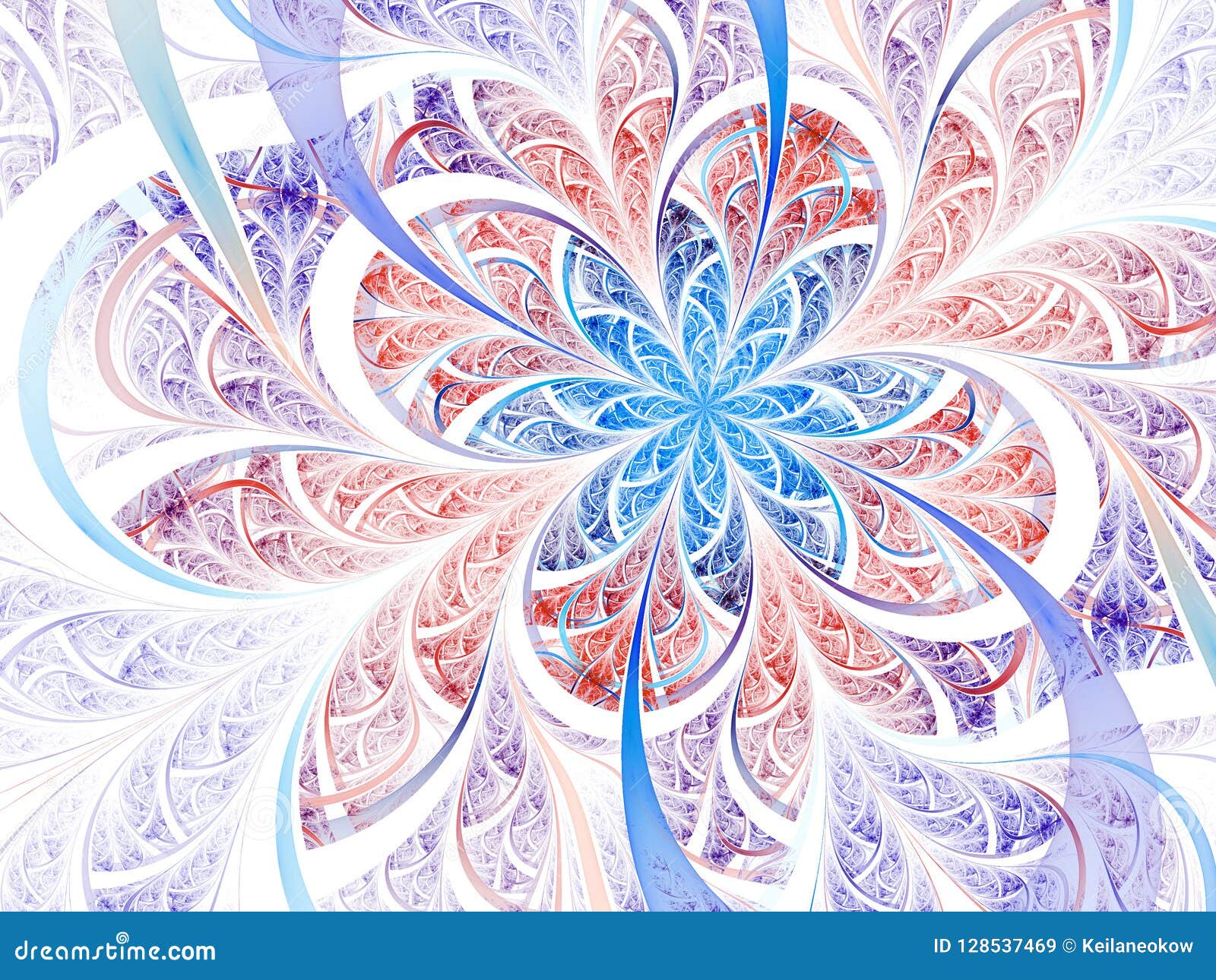 Light and Soft Fractal Flower Stock Illustration - Illustration of ...