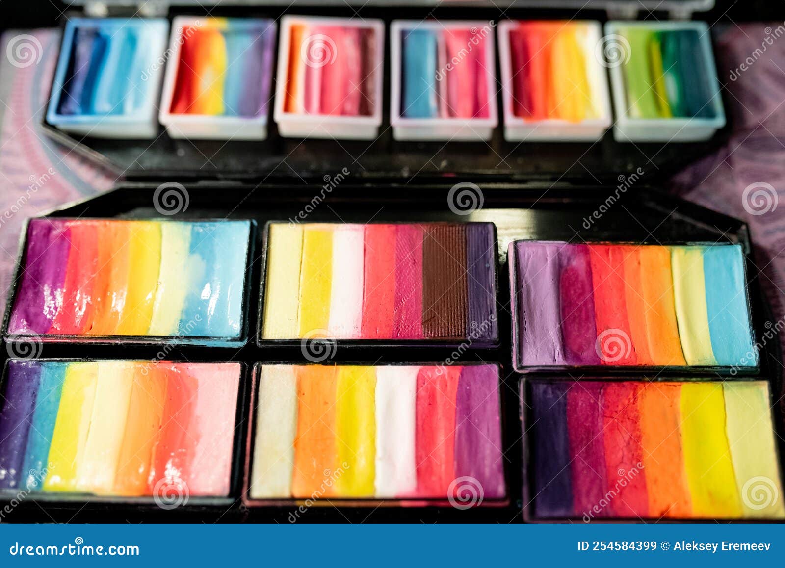 Light Soft Multi-colored Plasticine is Laid Out in the Form of a Circle ...