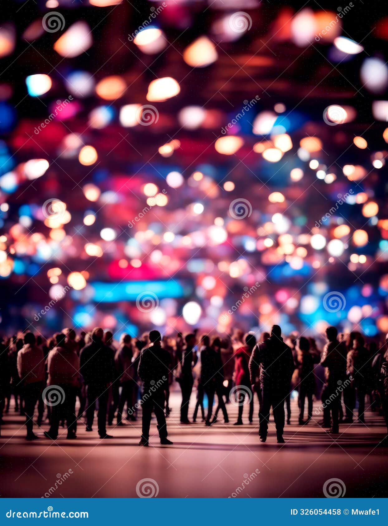 Light Soft Sharpened Colorful Blurred Glow Stage Crowd Colourful Lights ...