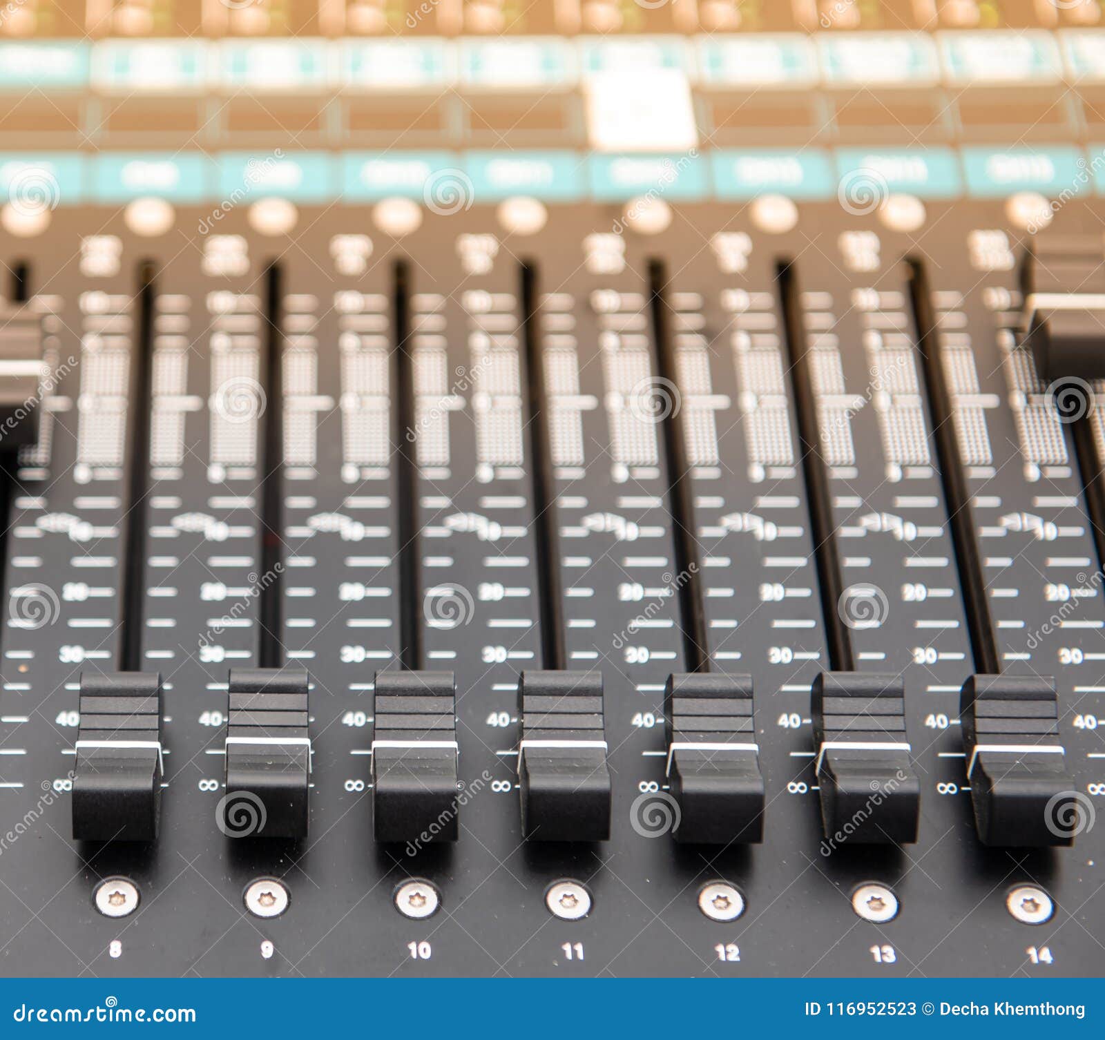 Light and Sound Control Panel Stock Image - Image of audio, control ...