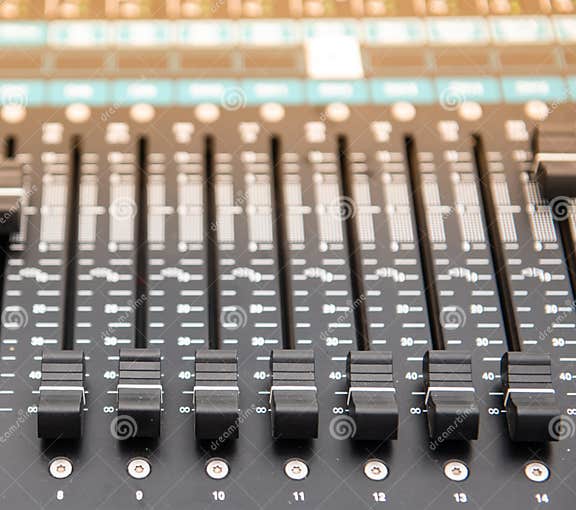 Light and Sound Control Panel Stock Image - Image of audio, control ...