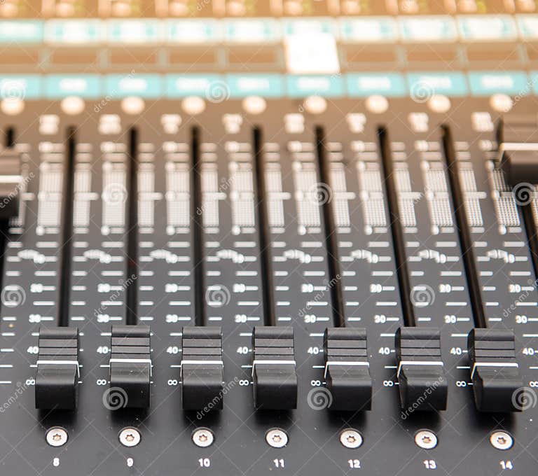 Light and Sound Control Panel Stock Image - Image of audio, control ...