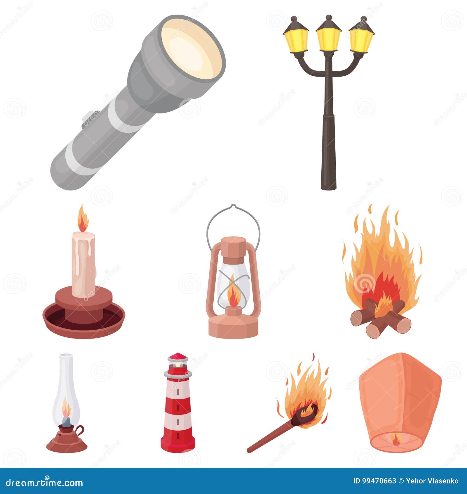 Big Collection of Light Source Vector Symbol Stock Illustration Stock ...