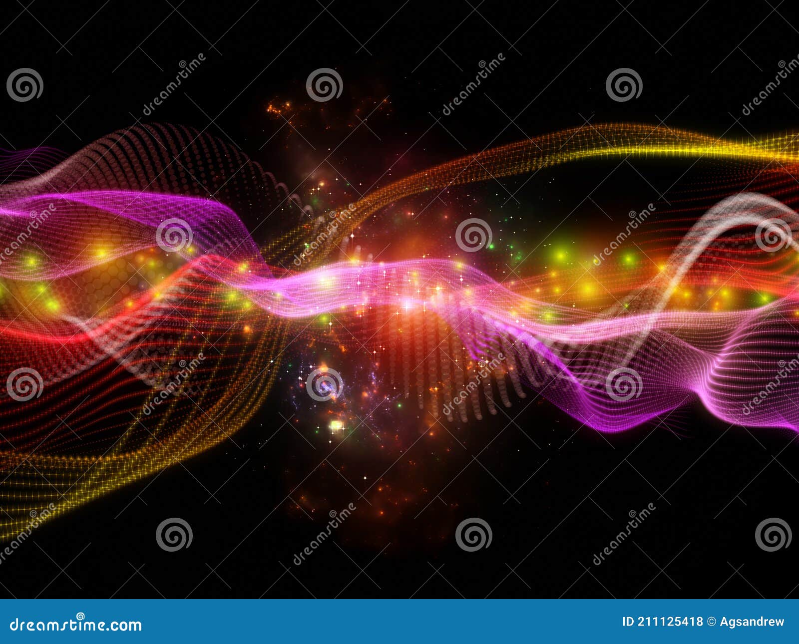 Light Space Fluctuations stock illustration. Illustration of glow ...