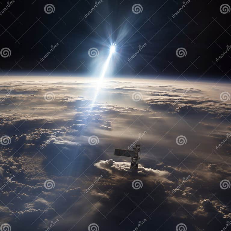 Light and space station stock illustration. Illustration of star ...