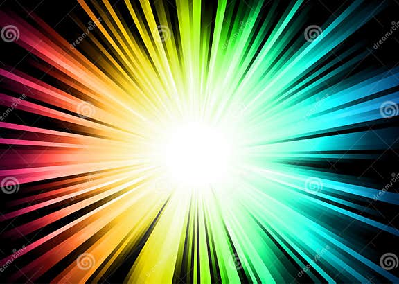Light Sparkle with Rainbow Colurs Stock Vector - Illustration of dark ...