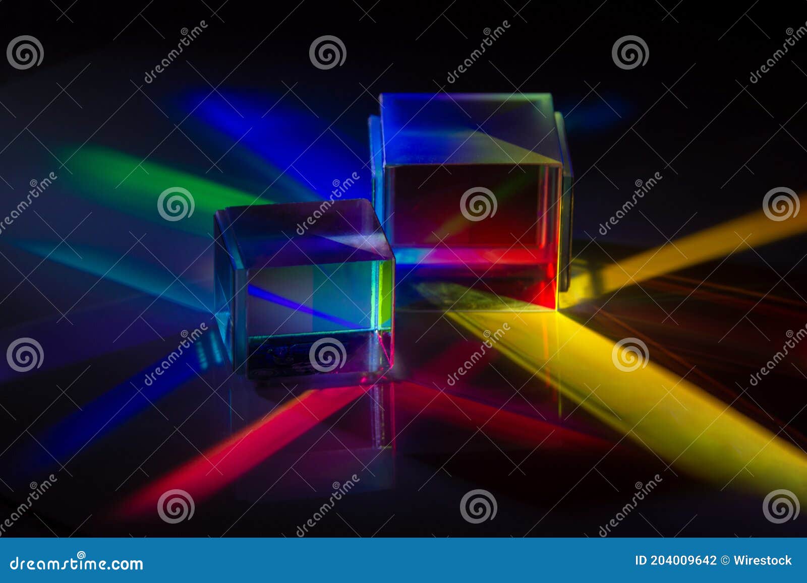 The Light Spectrum Reflected from a Crystal Cube Stock Photo - Image of ...