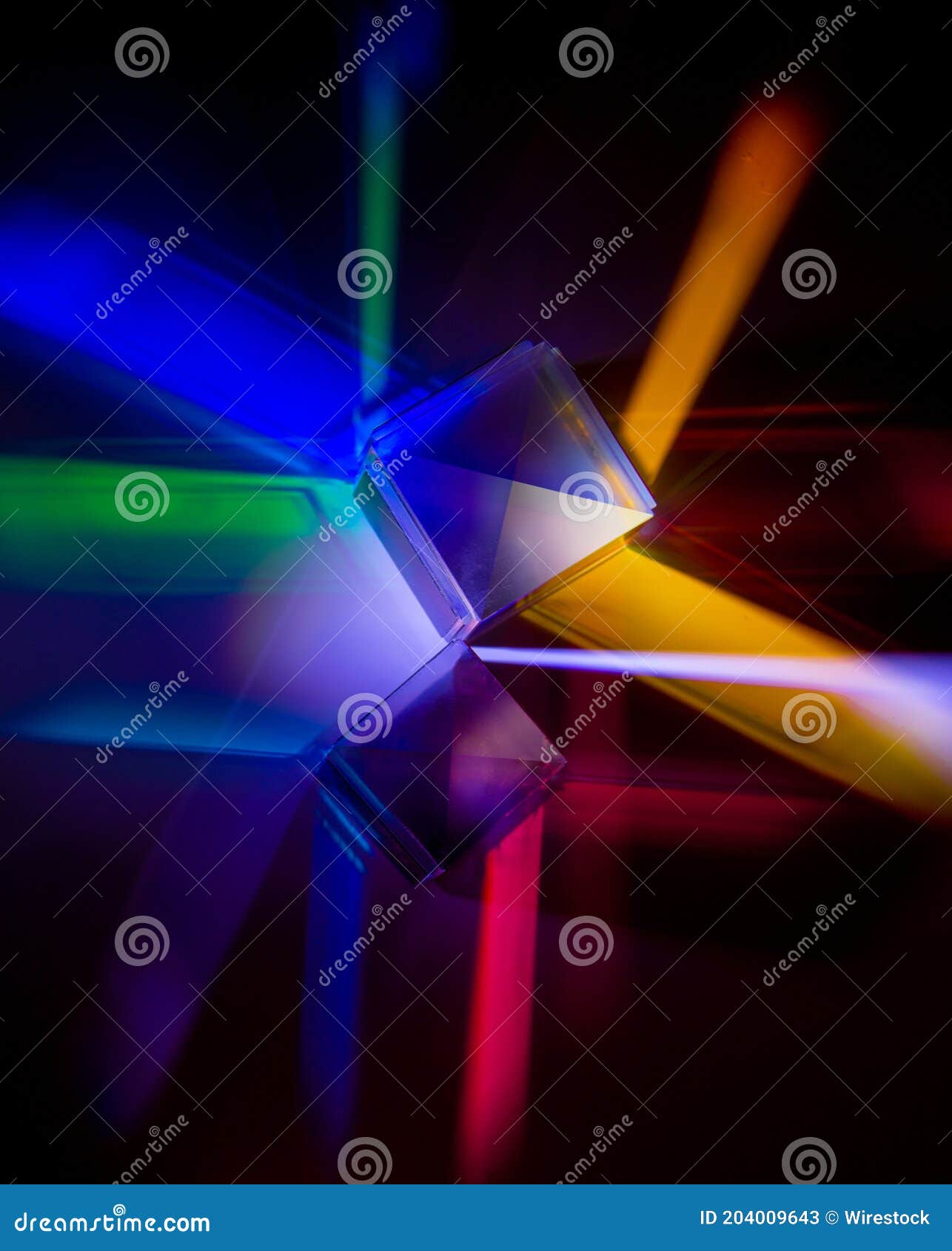 The Light Spectrum Reflected from a Crystal Cube Stock Image - Image of ...