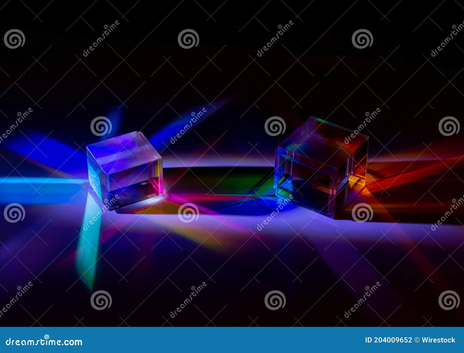 The Light Spectrum Reflected from a Crystal Cube Stock Photo - Image of ...