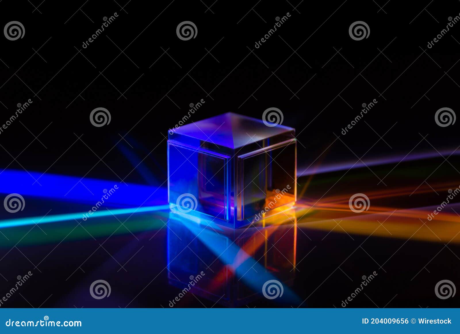 The Light Spectrum Reflected from a Crystal Cube Stock Photo - Image of ...