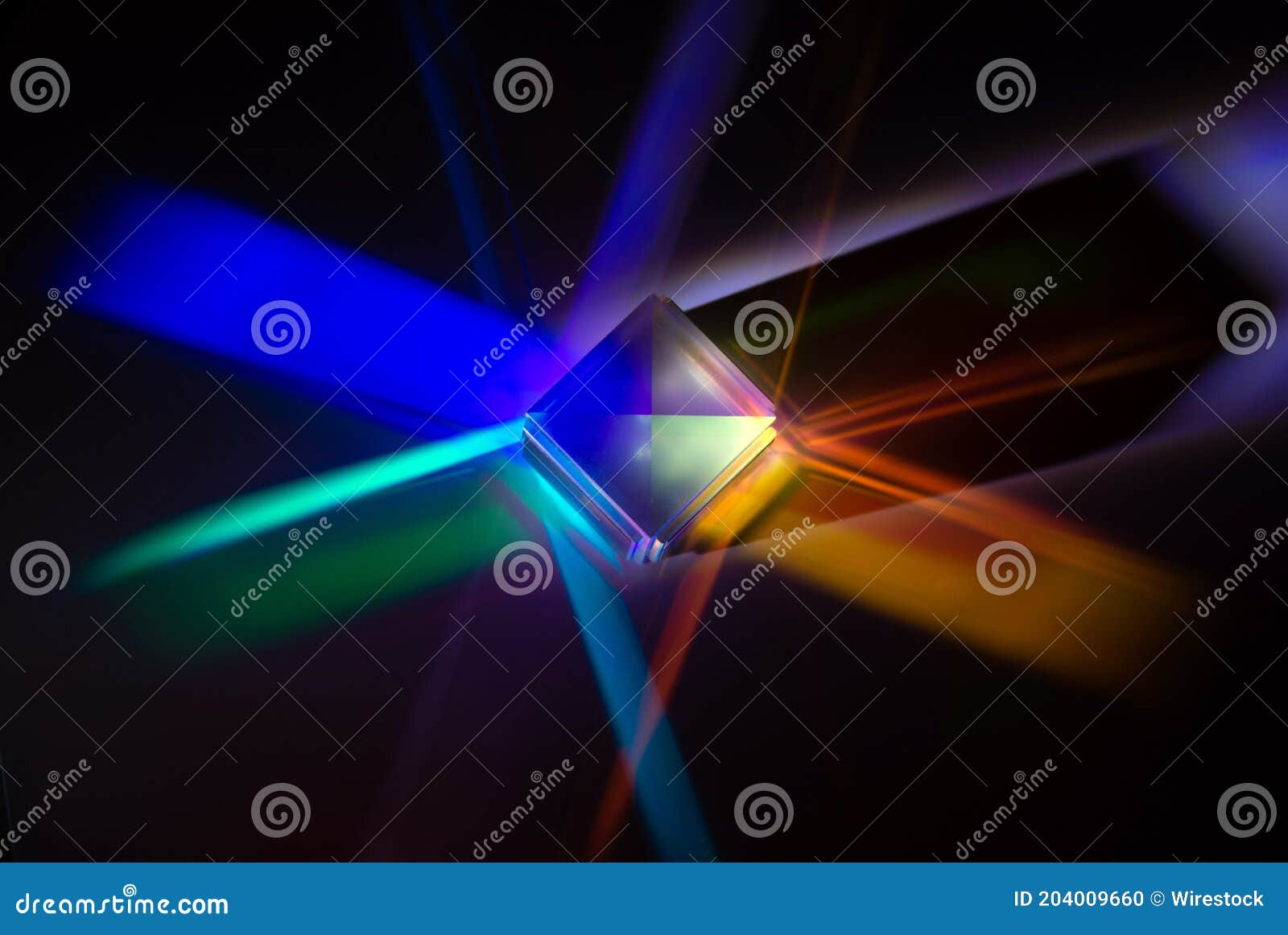 The Light Spectrum Reflected from a Crystal Cube Stock Photo - Image of ...