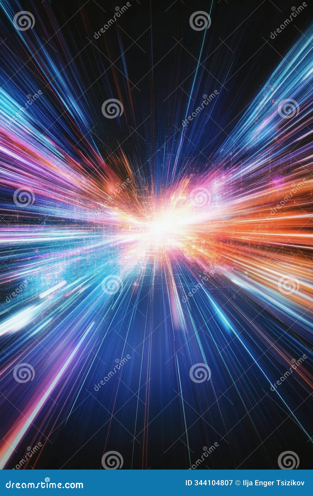 Light Speed, Hyperspace, Warp Travel through Time and Space, Abstract ...