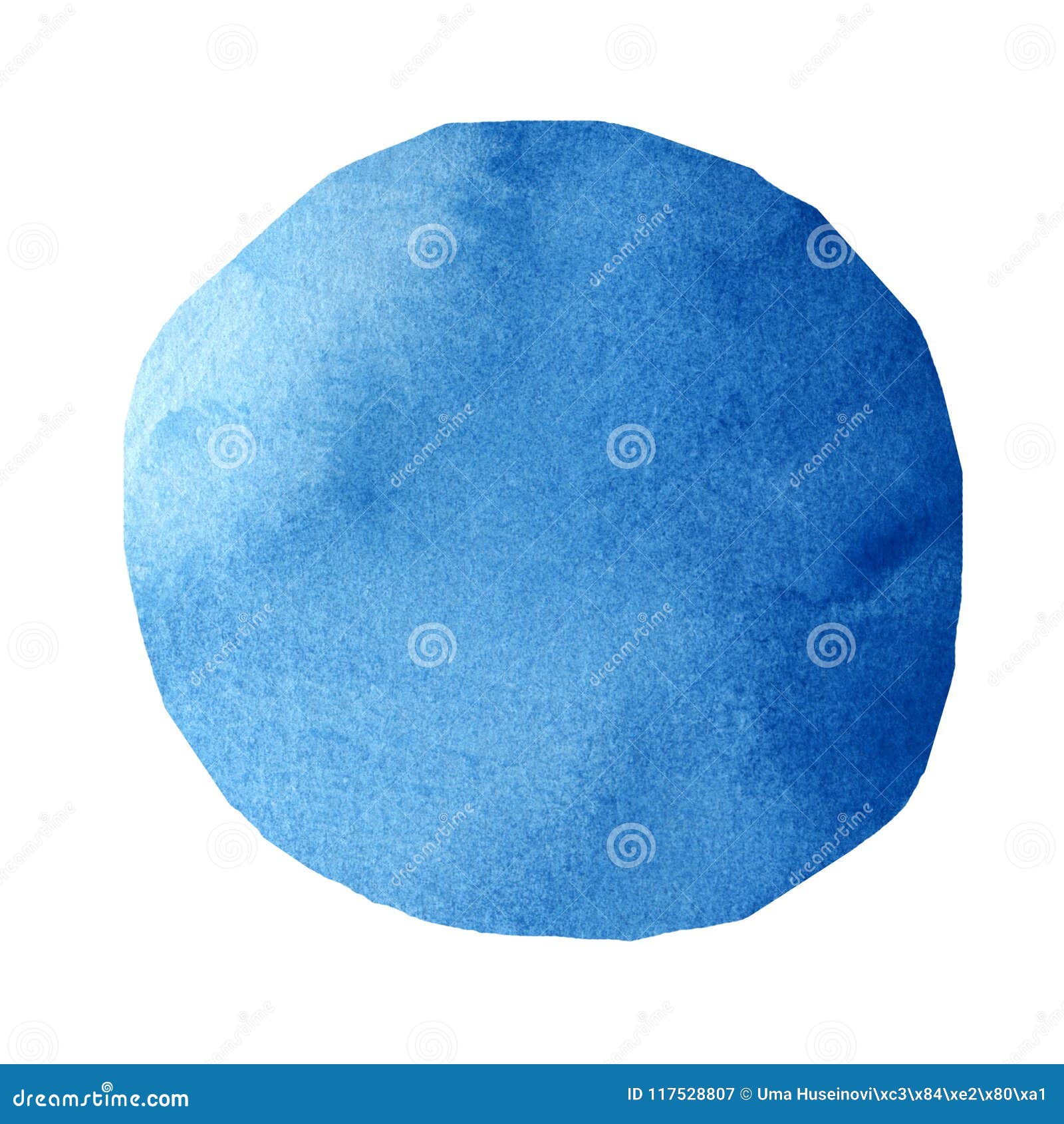 Light Sphere Like Blue Watercolor Splat Stock Illustration ...