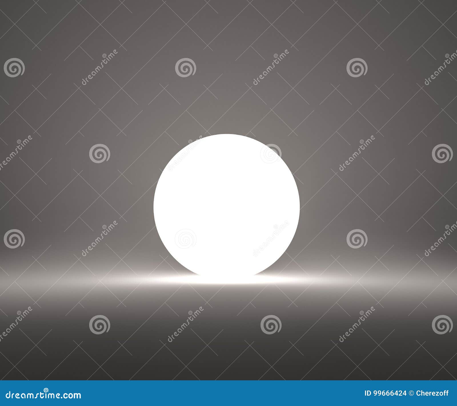 Light Sphere in the Studio. 3d Illustration Stock Illustration ...