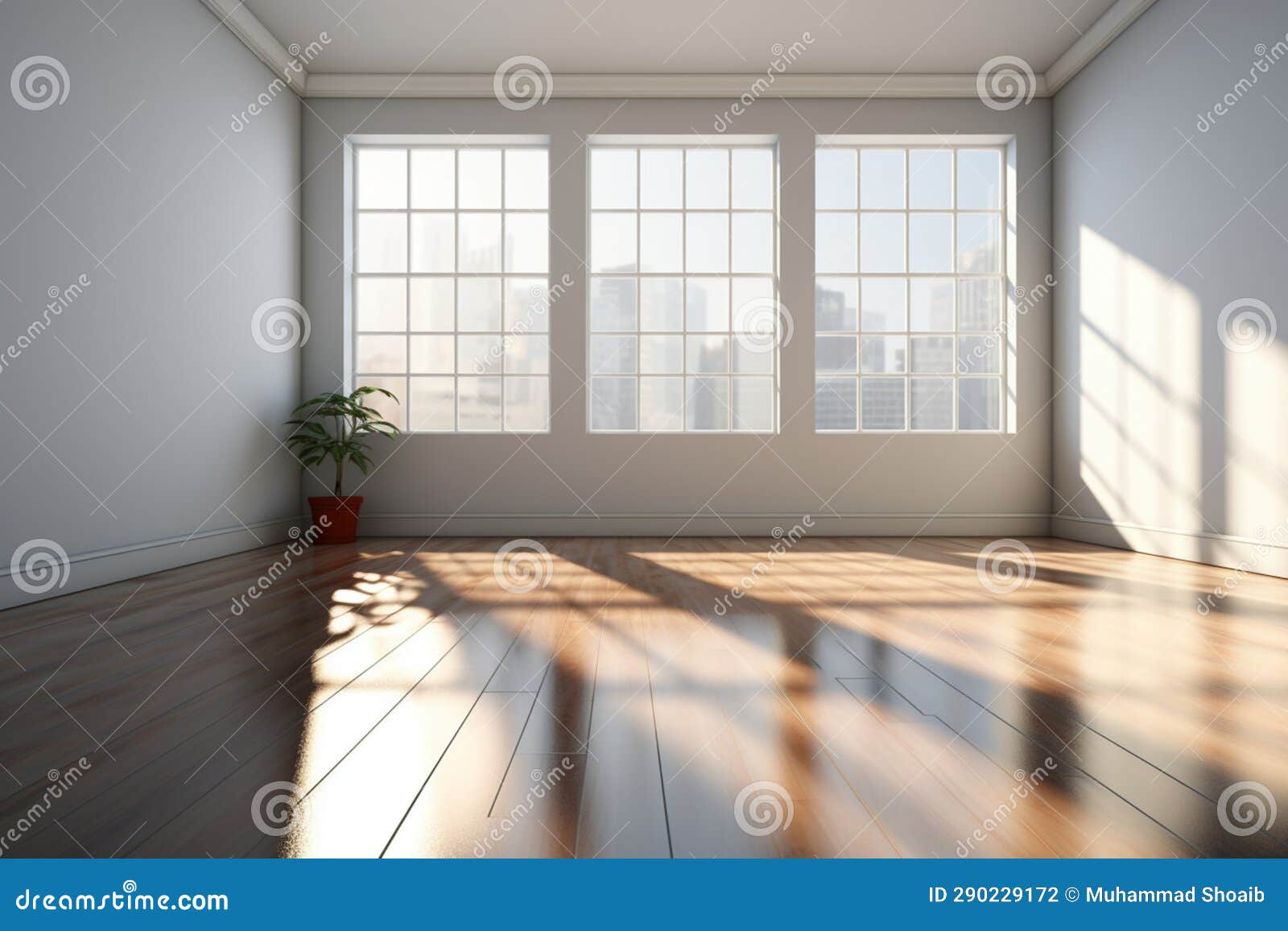 Light Spills into an Empty Room, Beautifully Captured in 3D Rendering ...