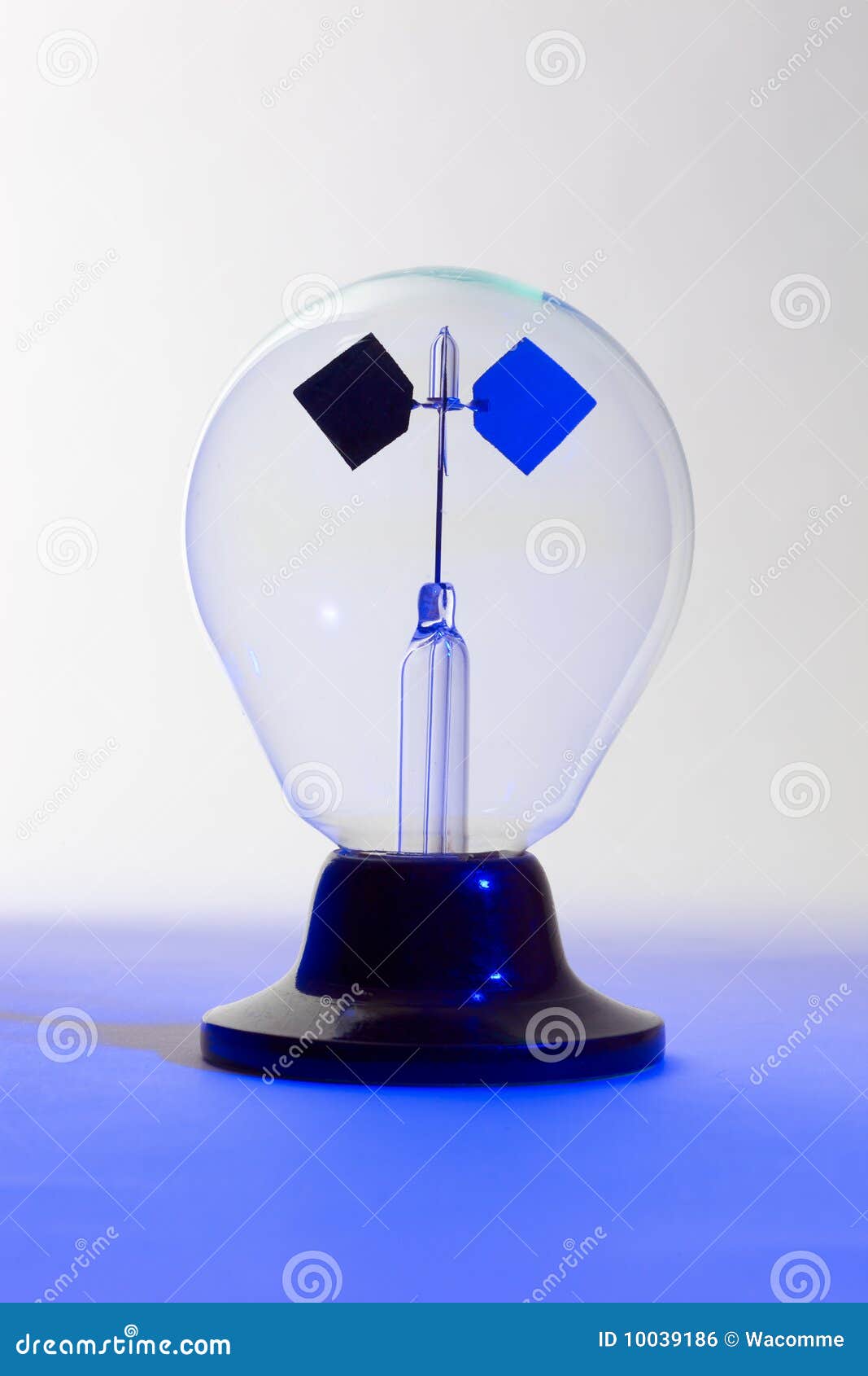 Light Spinner Illuminated with Blue Light Stock Photo - Image of ...