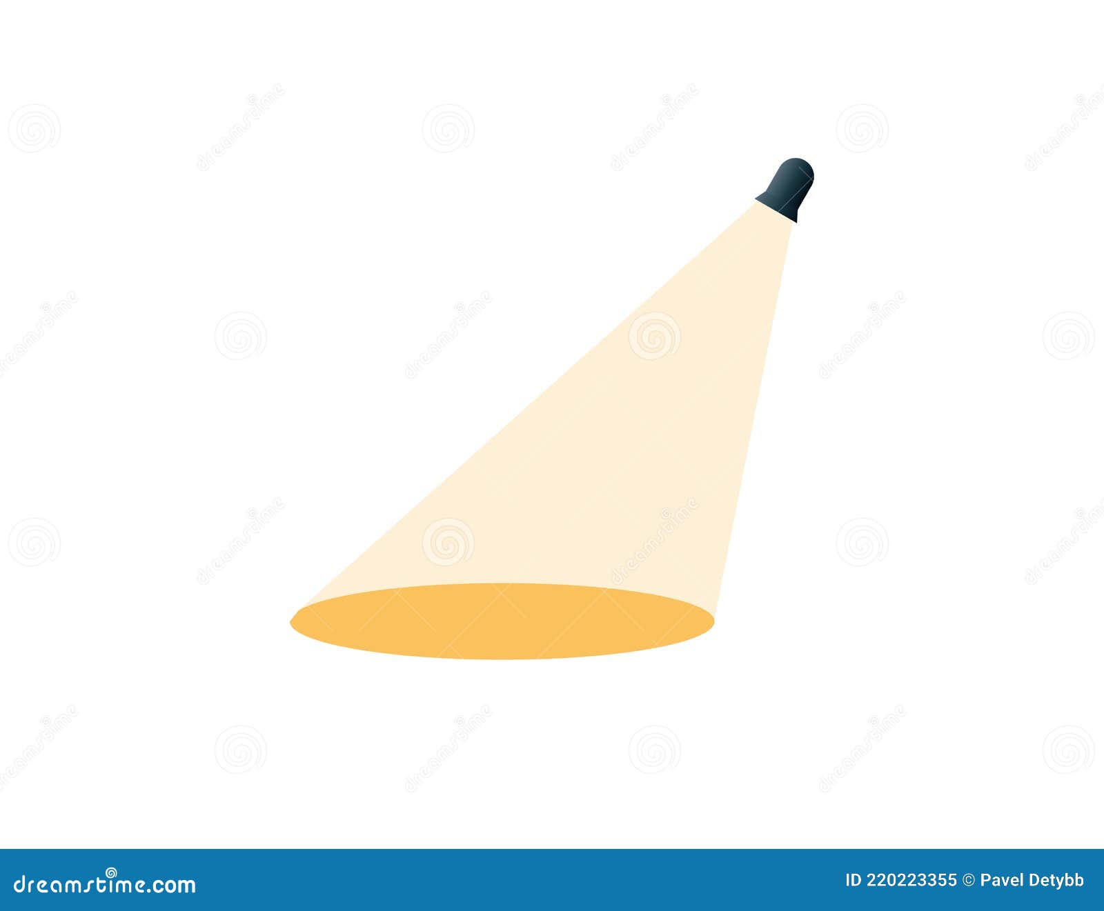 Light, Spotlight Icon on White Background. Vector Illustration Stock ...