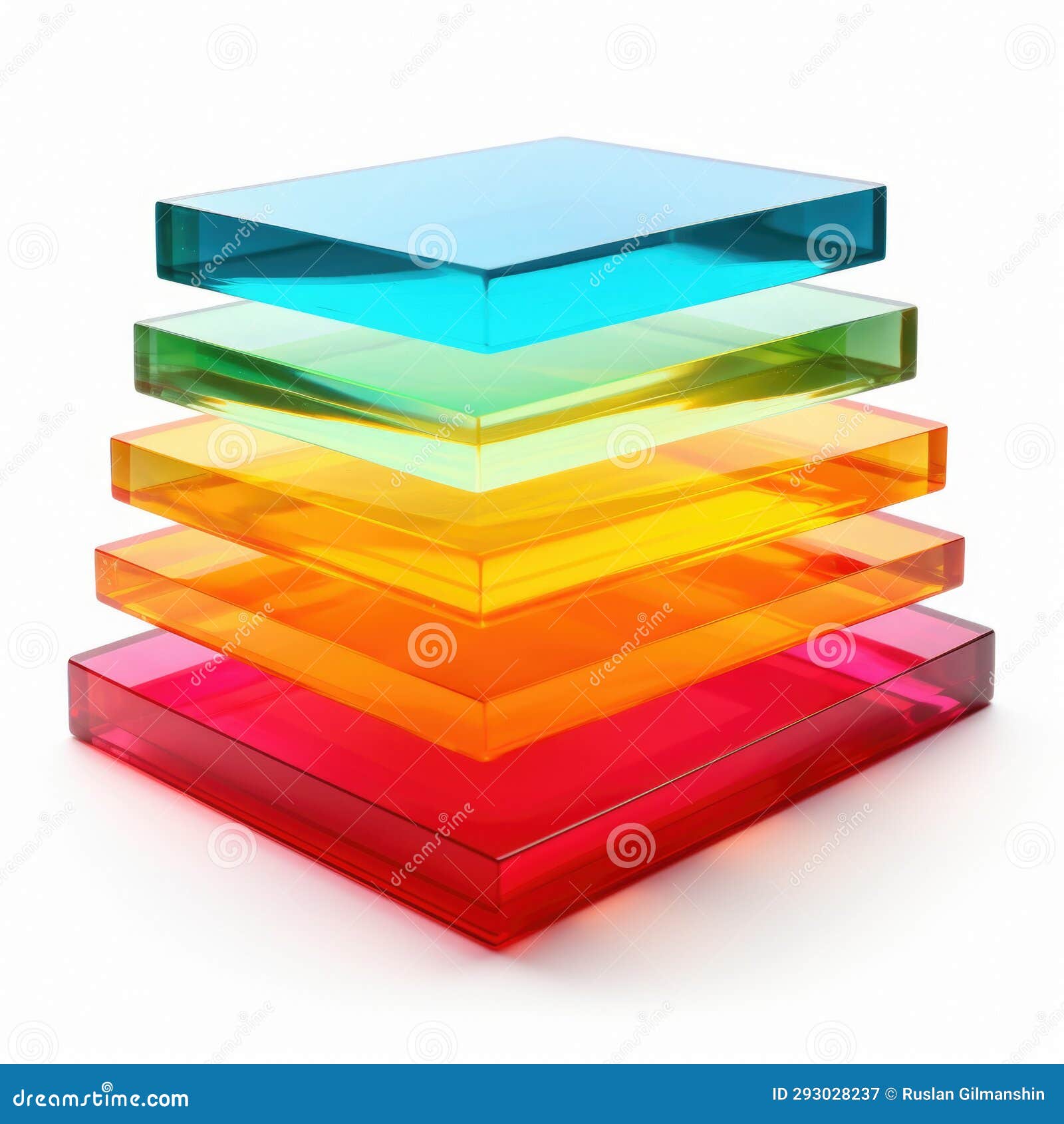 Light through Stack of Different Colors Cast Acrylic Sheet Stock Image ...