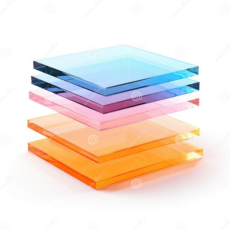 Light through Stack of Different Colors Cast Acrylic Sheet Stock Photo ...