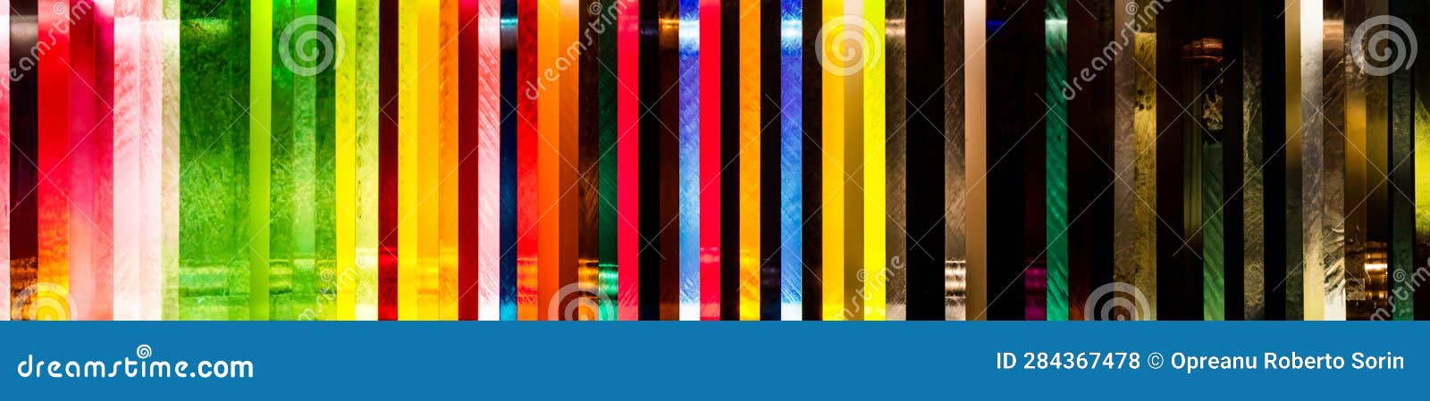 Light Through Stack Of Different Colours Cast Acrylic Sheet Royalty ...