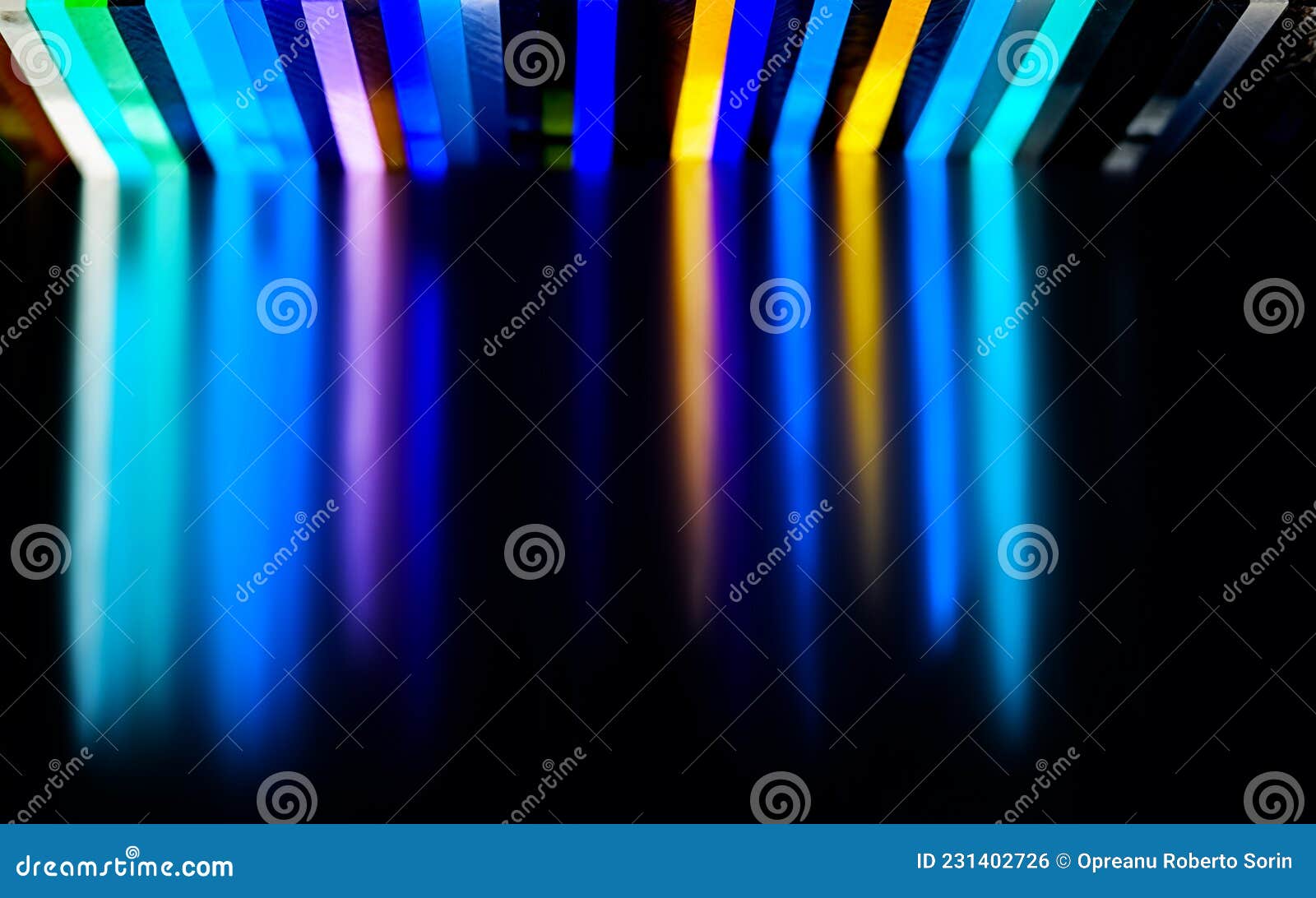 Light through Stack of Different Colours Cast Acrylic Sheet Stock Photo ...