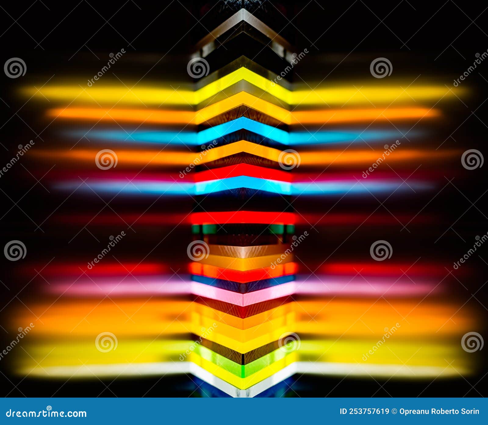 Light through Stack of Different Colours Cast Acrylic Sheet Stock Image ...