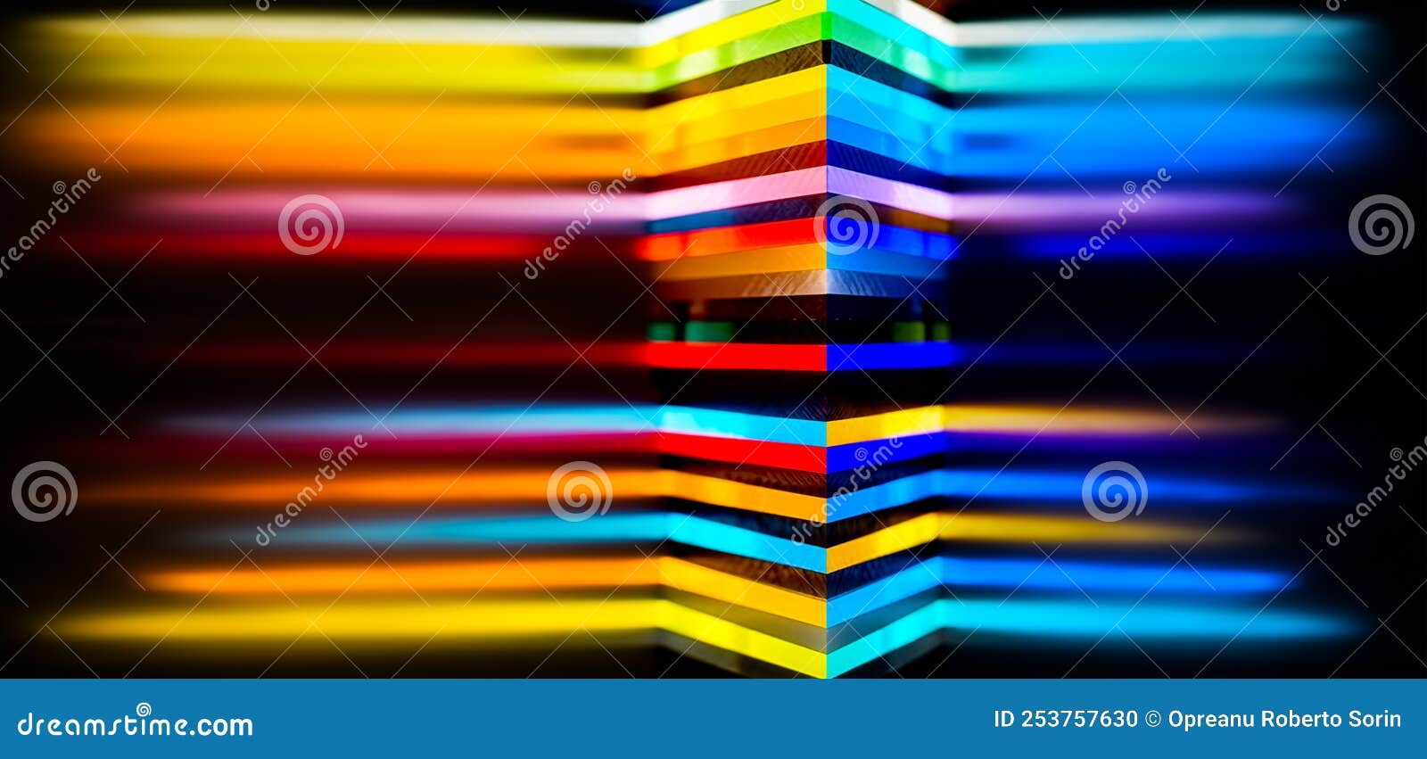 Light through Stack of Different Colours Cast Acrylic Sheet Stock Photo ...