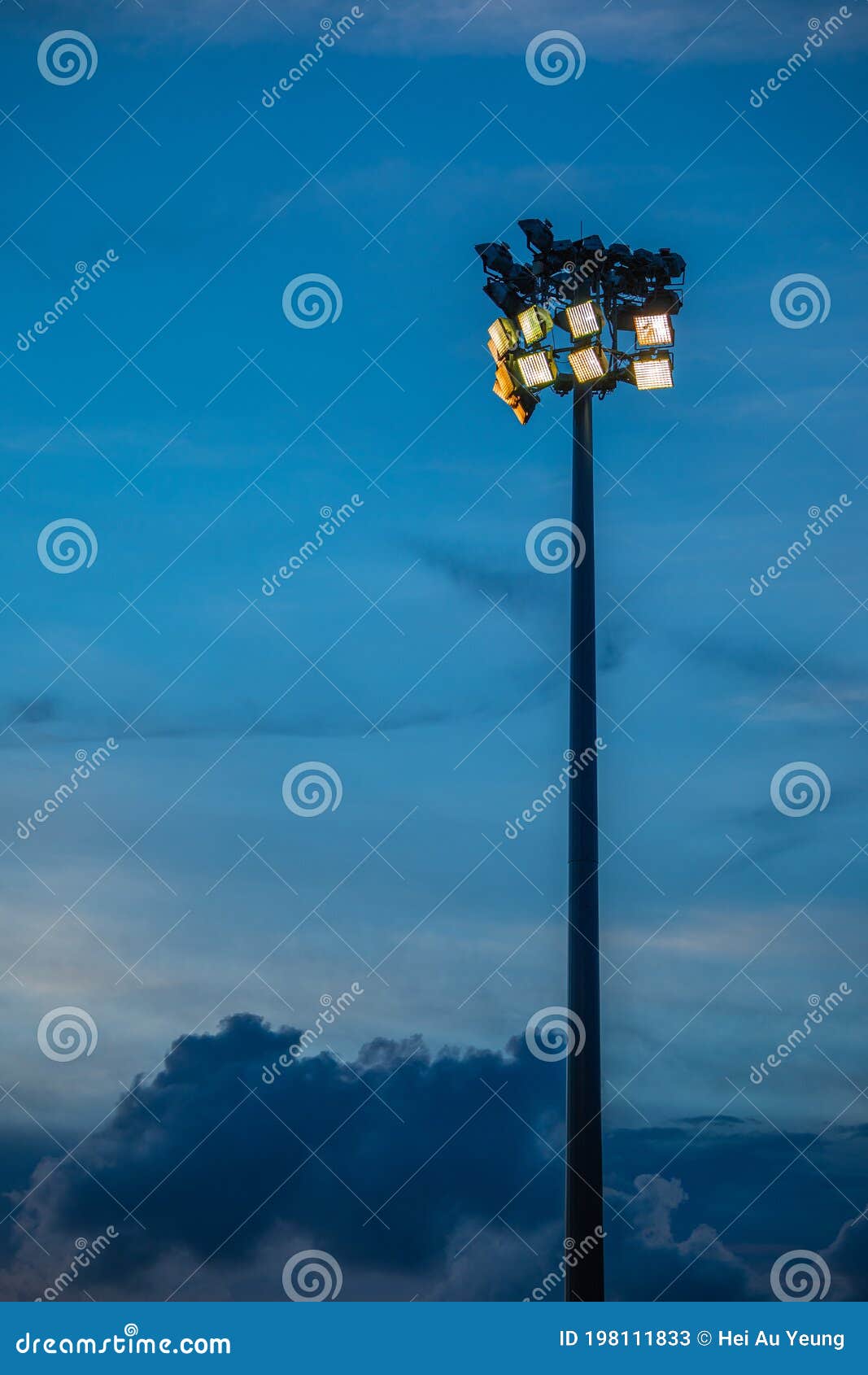 Light Stadium or Sports Lighting at Night, Evening Stock Image - Image ...