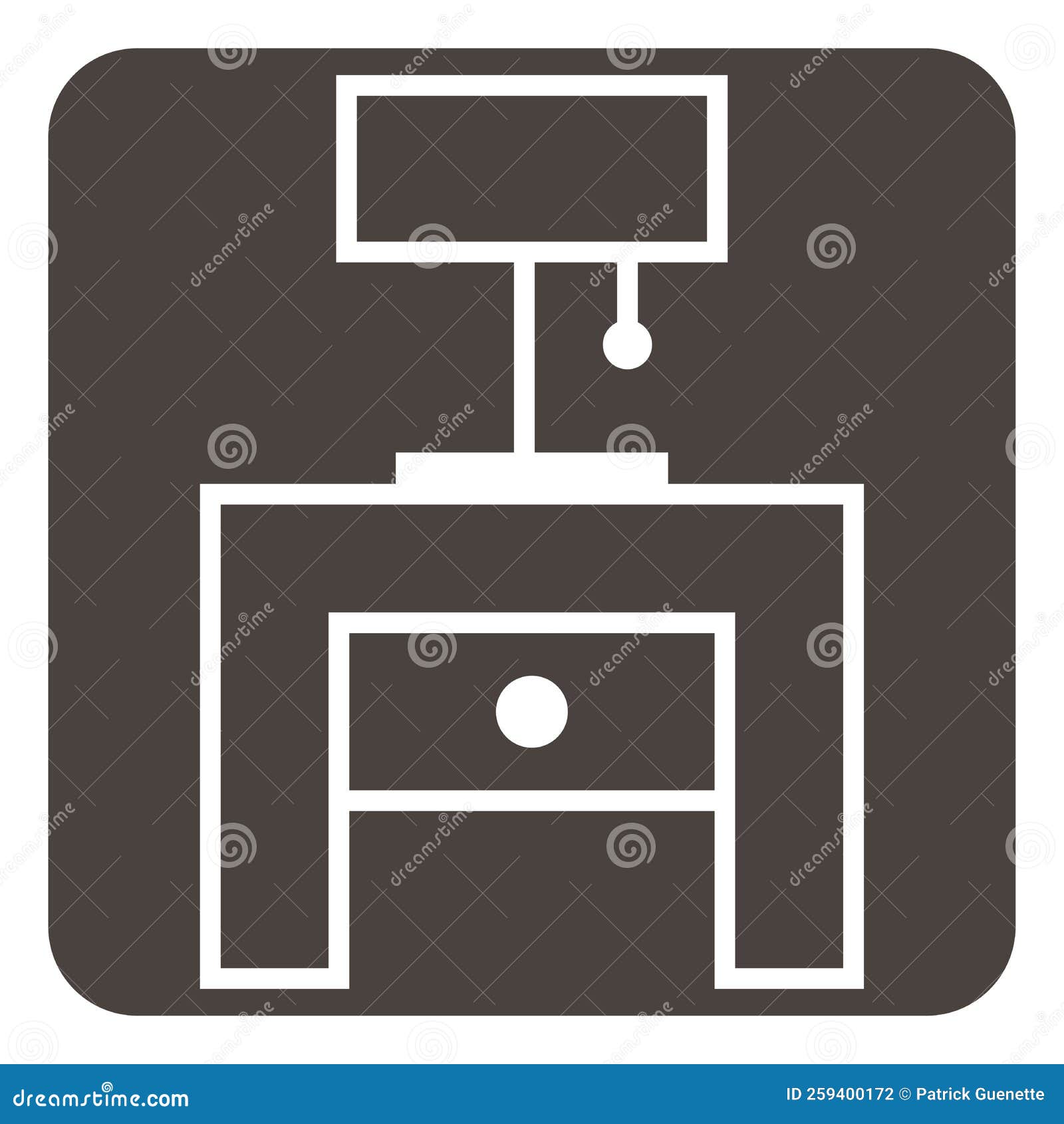 Light stand, icon stock vector. Illustration of blank - 259400172