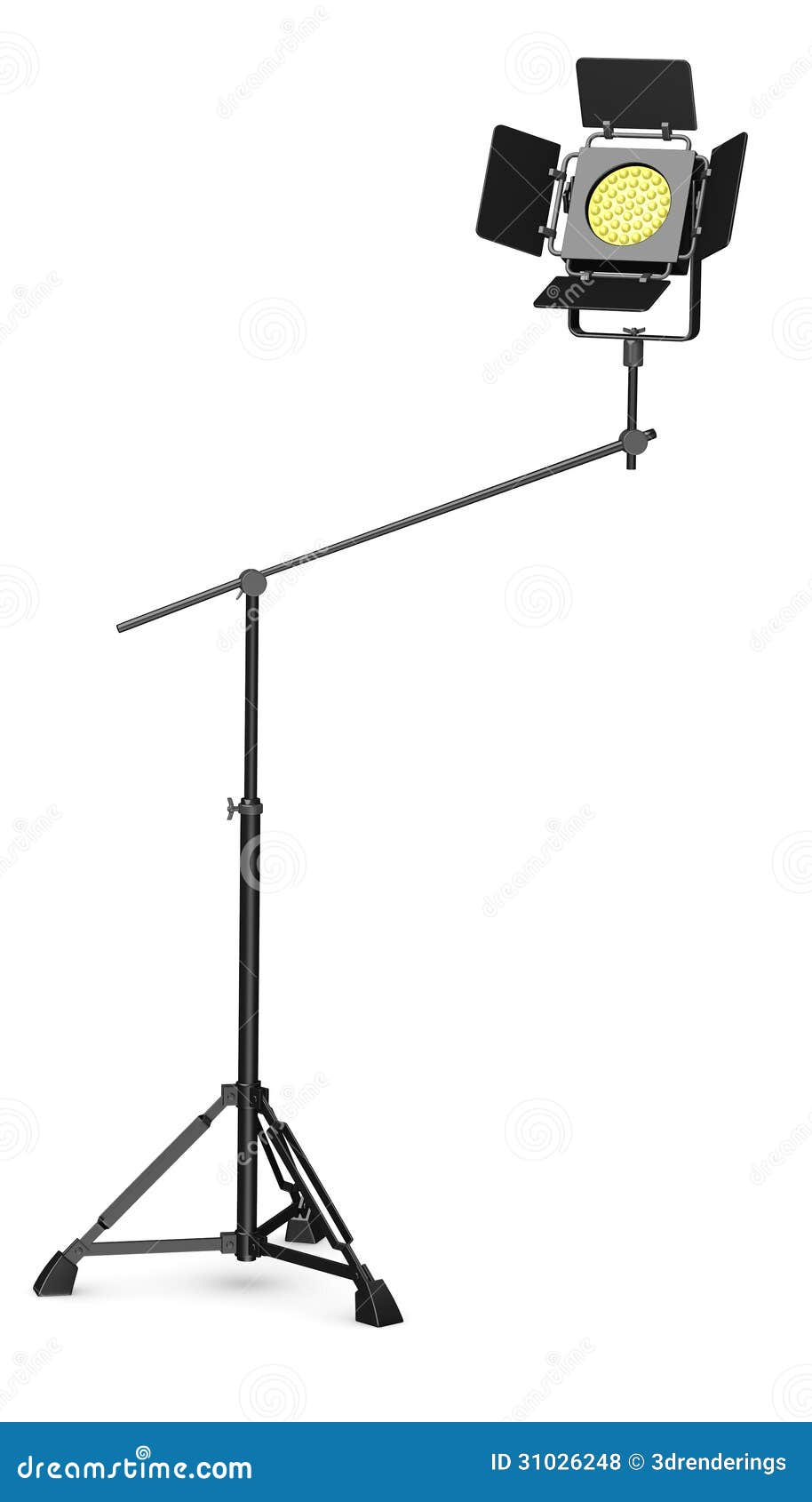 Light on stand - yellow stock illustration. Illustration of strong ...