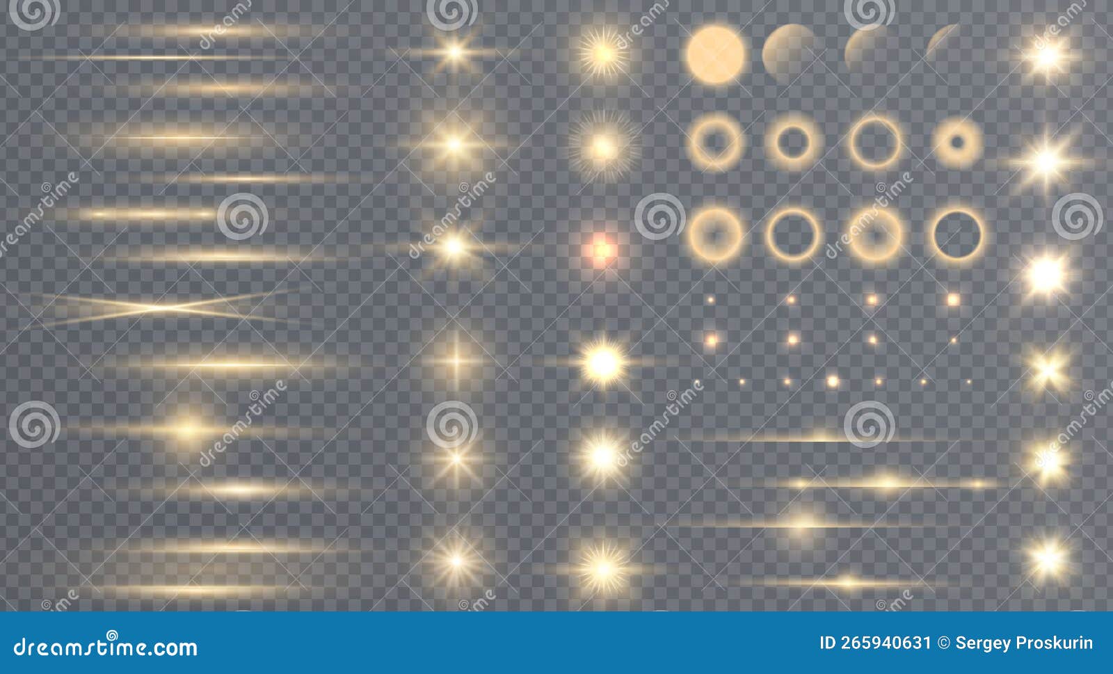 Light Star Gold Set. Light Sun Gold Set. Light Flash Gold Set. Light ...