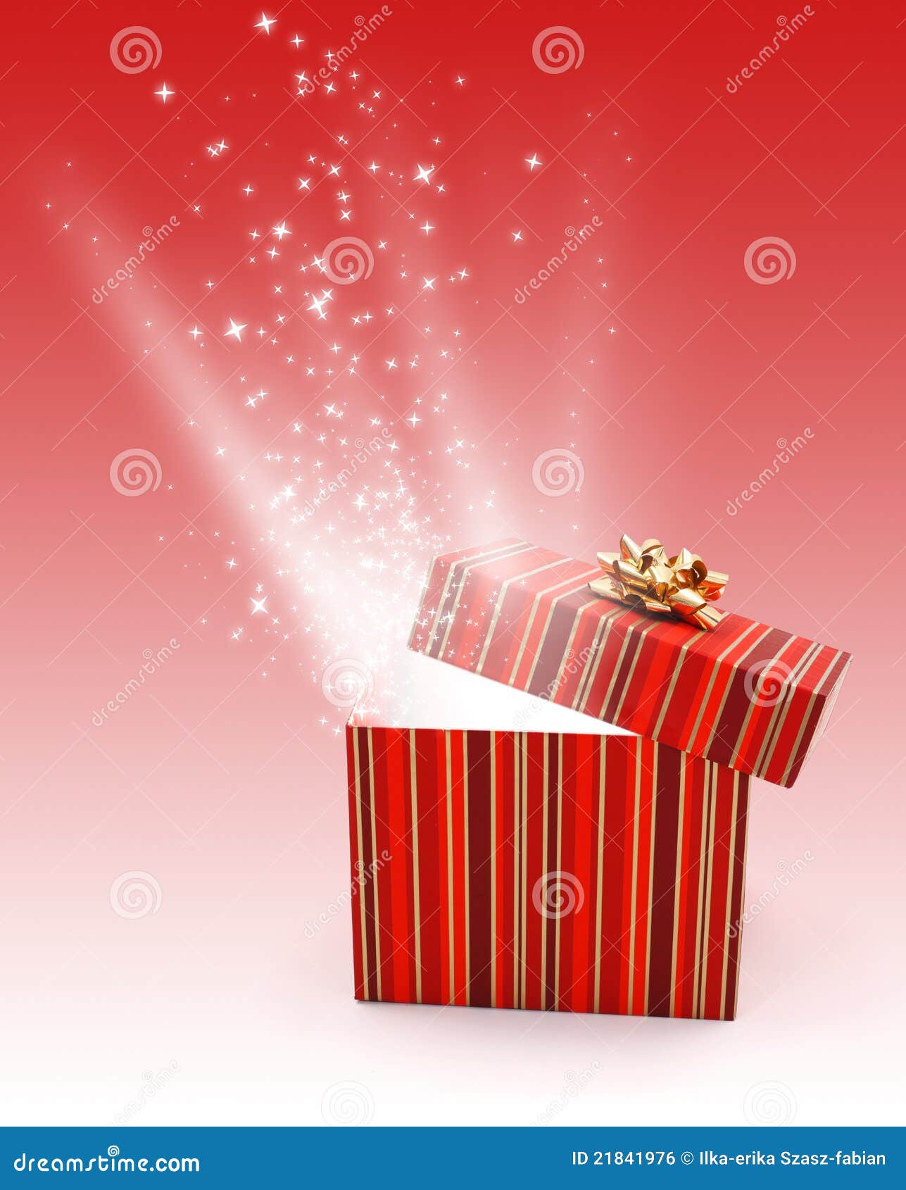 Light and Stars Coming Out from Gift Box Stock Photo - Image of present ...