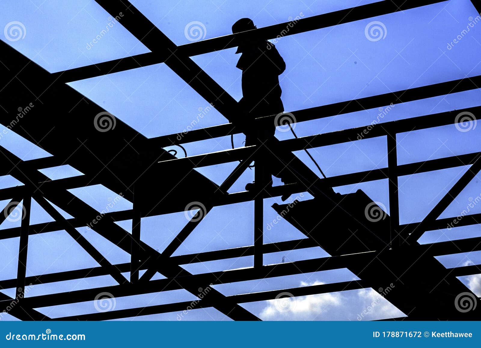 Light Steel Truss and Frame Construction Stock Photo - Image of frame ...
