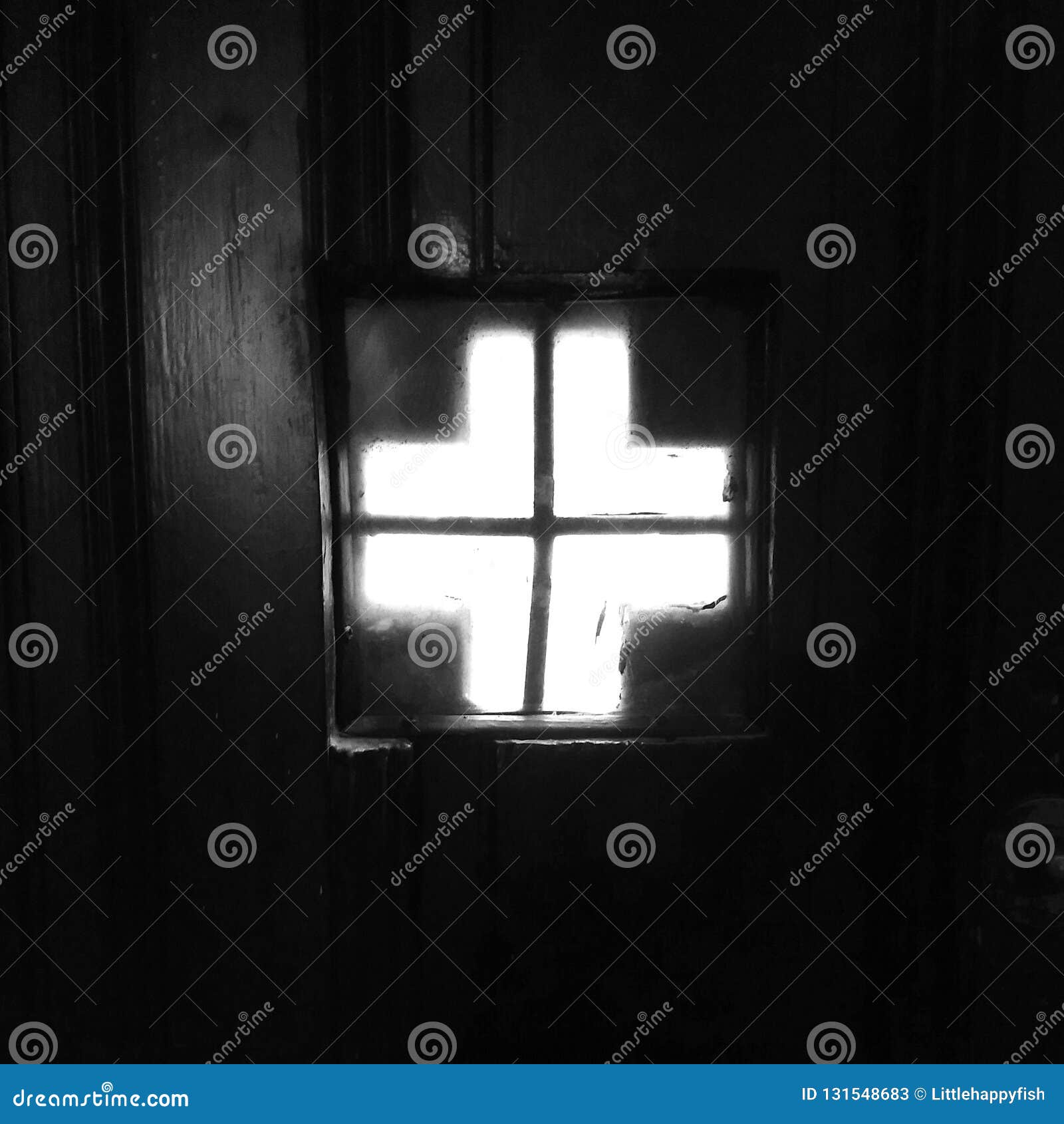 Cross Shaped Window Backlight Monochrome Stock Image - Image of ...