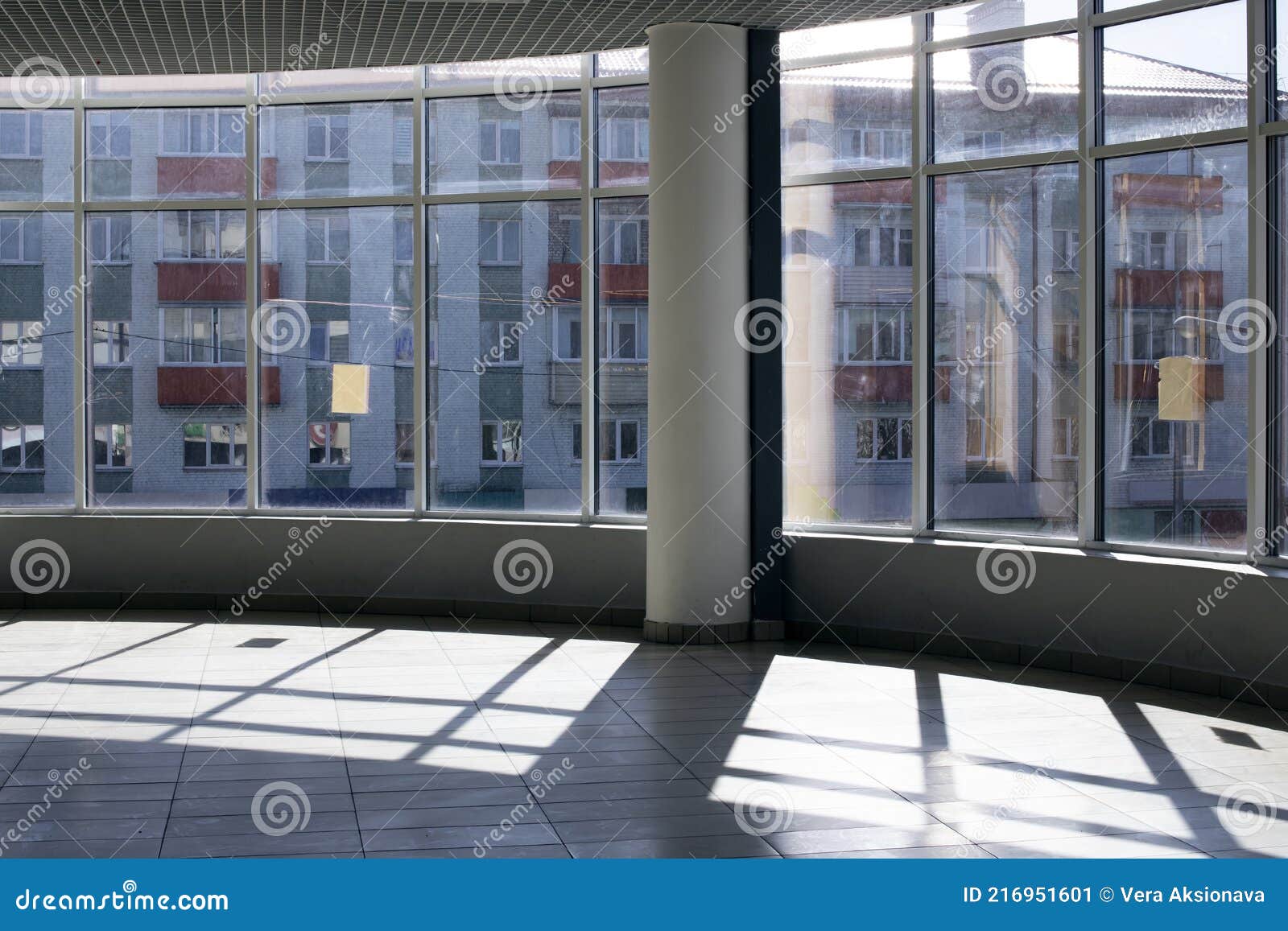 Light of Sun in Large Windows in Hall Stock Image - Image of living ...