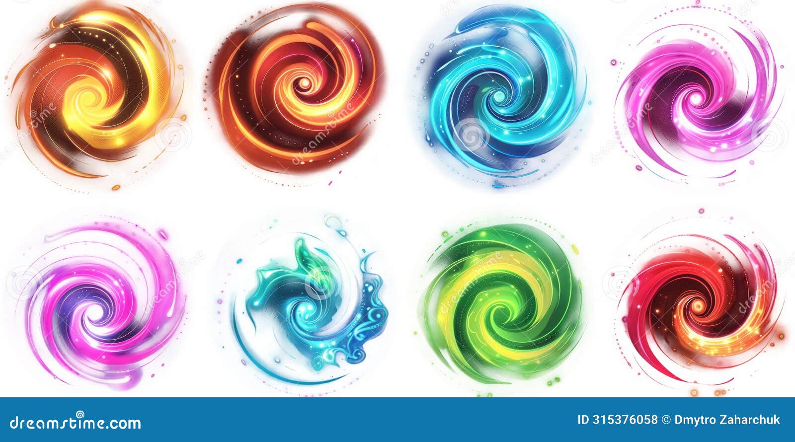 Light Swirl Effects on a White Background Stock Photo - Image of ...