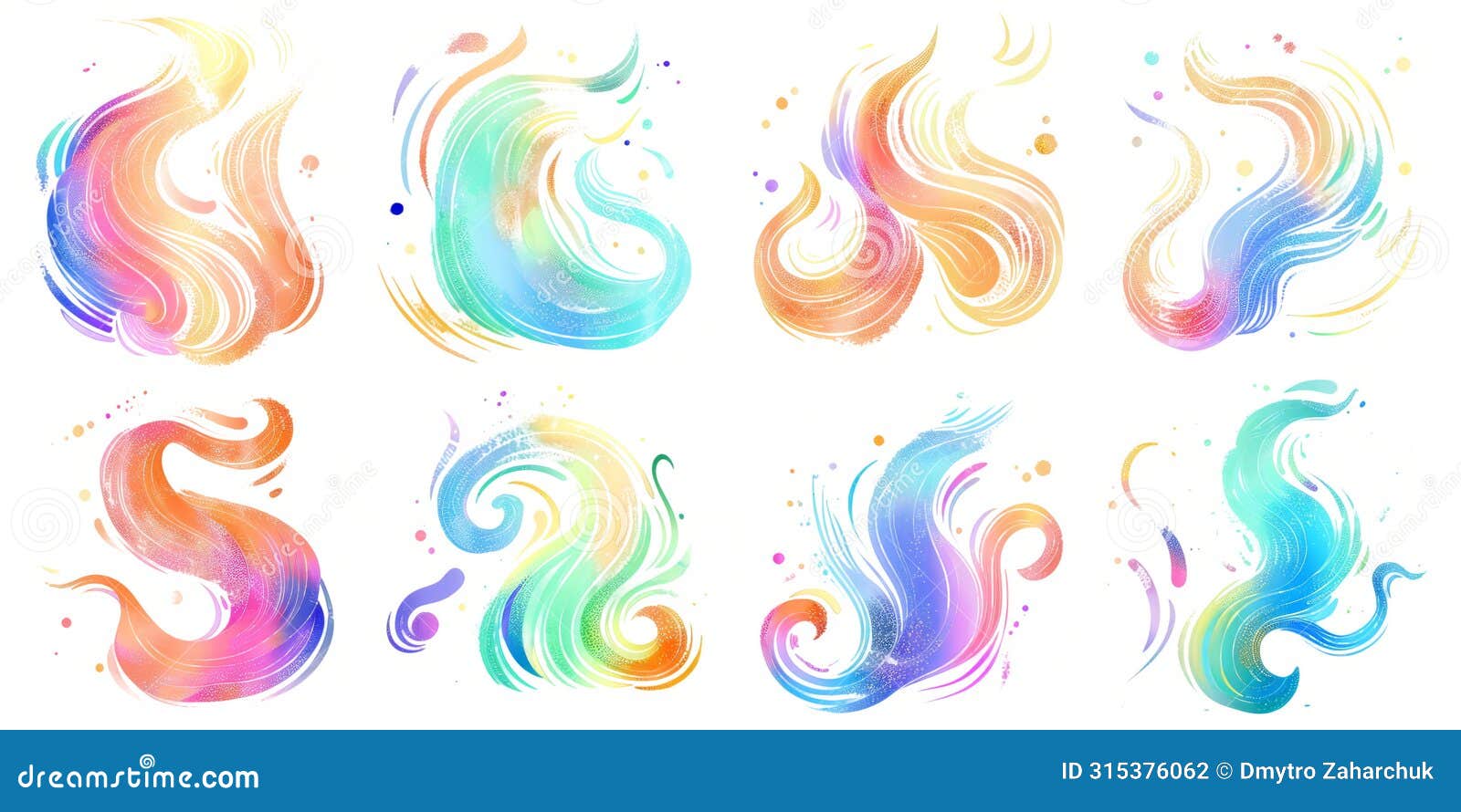 Light Swirl Effects on a White Background Stock Photo - Image of ...